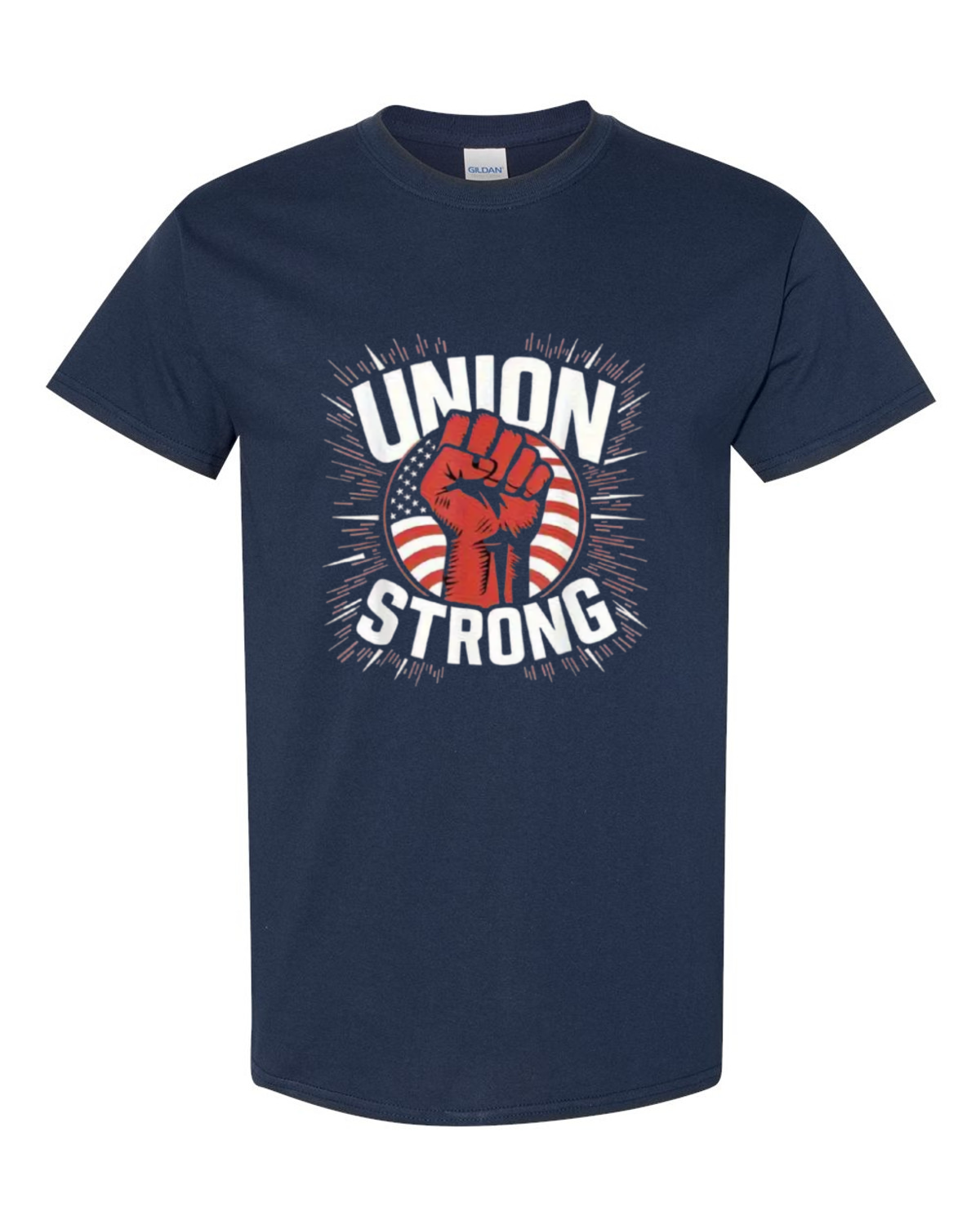 Raised Fist USA Flag Graphic Unisex T-Shirt for Union Worker Pride, up ...