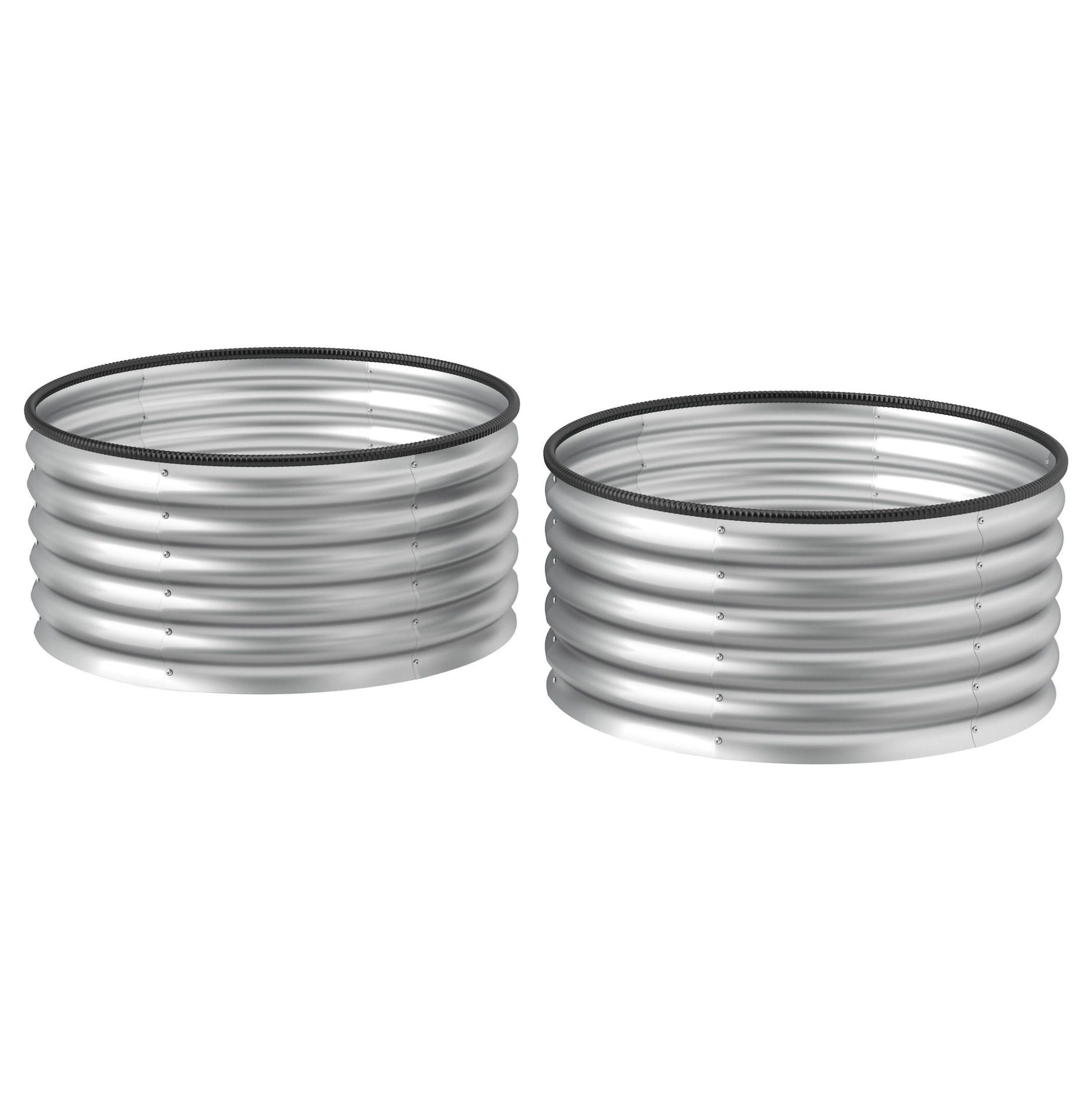 Raised Garden Bed 2-Pack, Metal Planter Box 3x3 ft, Silver - Easy ...