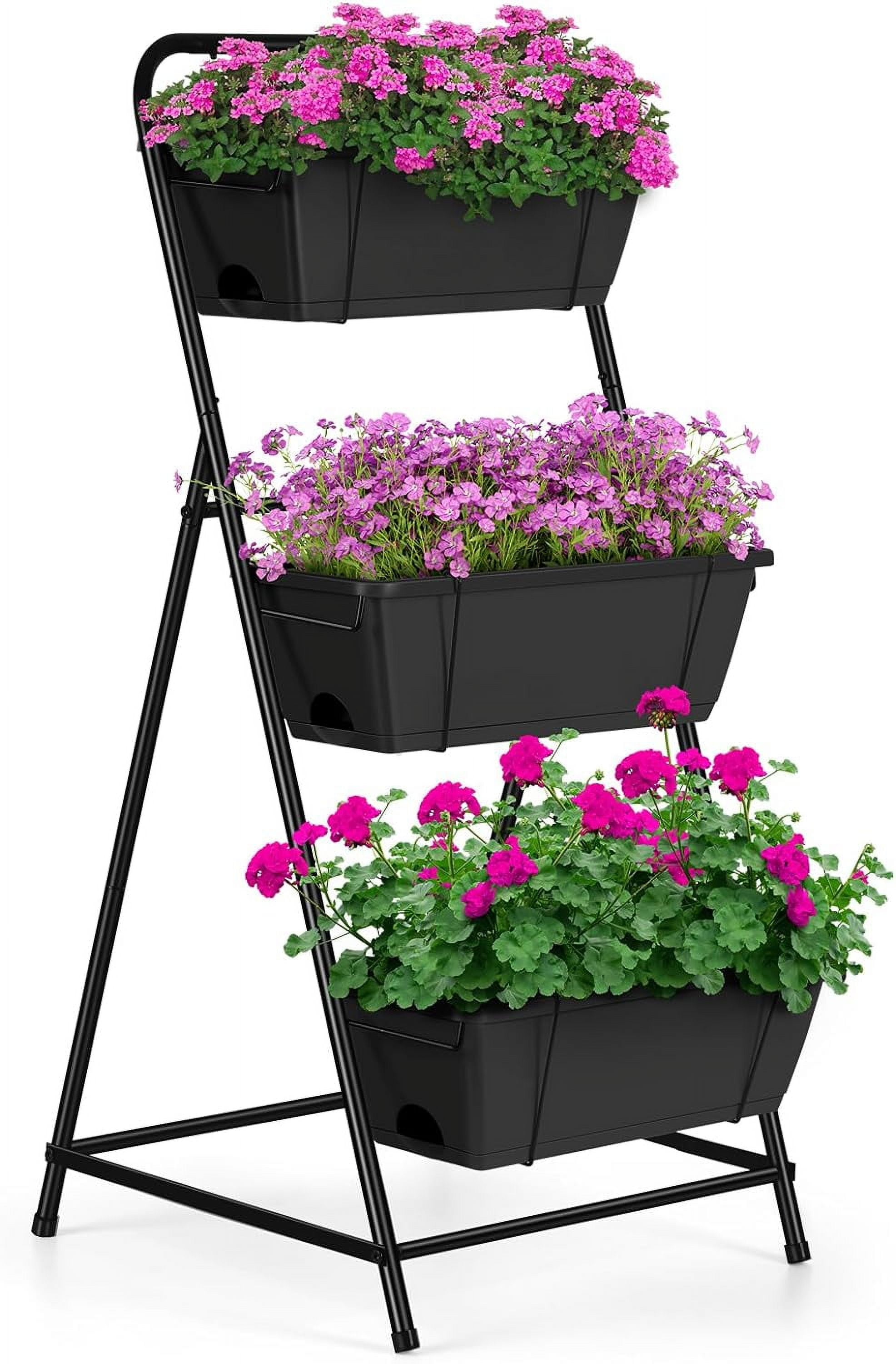 Raised Garden Bed 3 Tier Vertical Garden Planter Elevated Planter Boxes ...