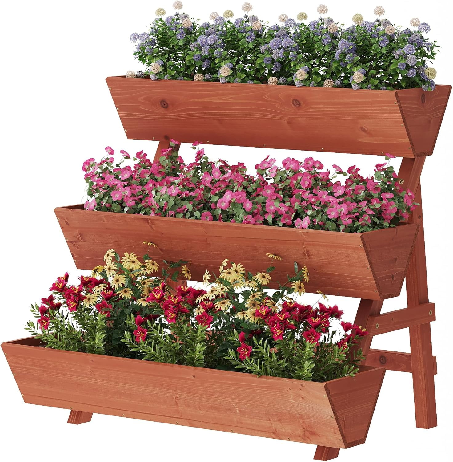 Raised Garden Bed, 3 Tier Vertical Garden Planter for Indoor & Outdoor ...