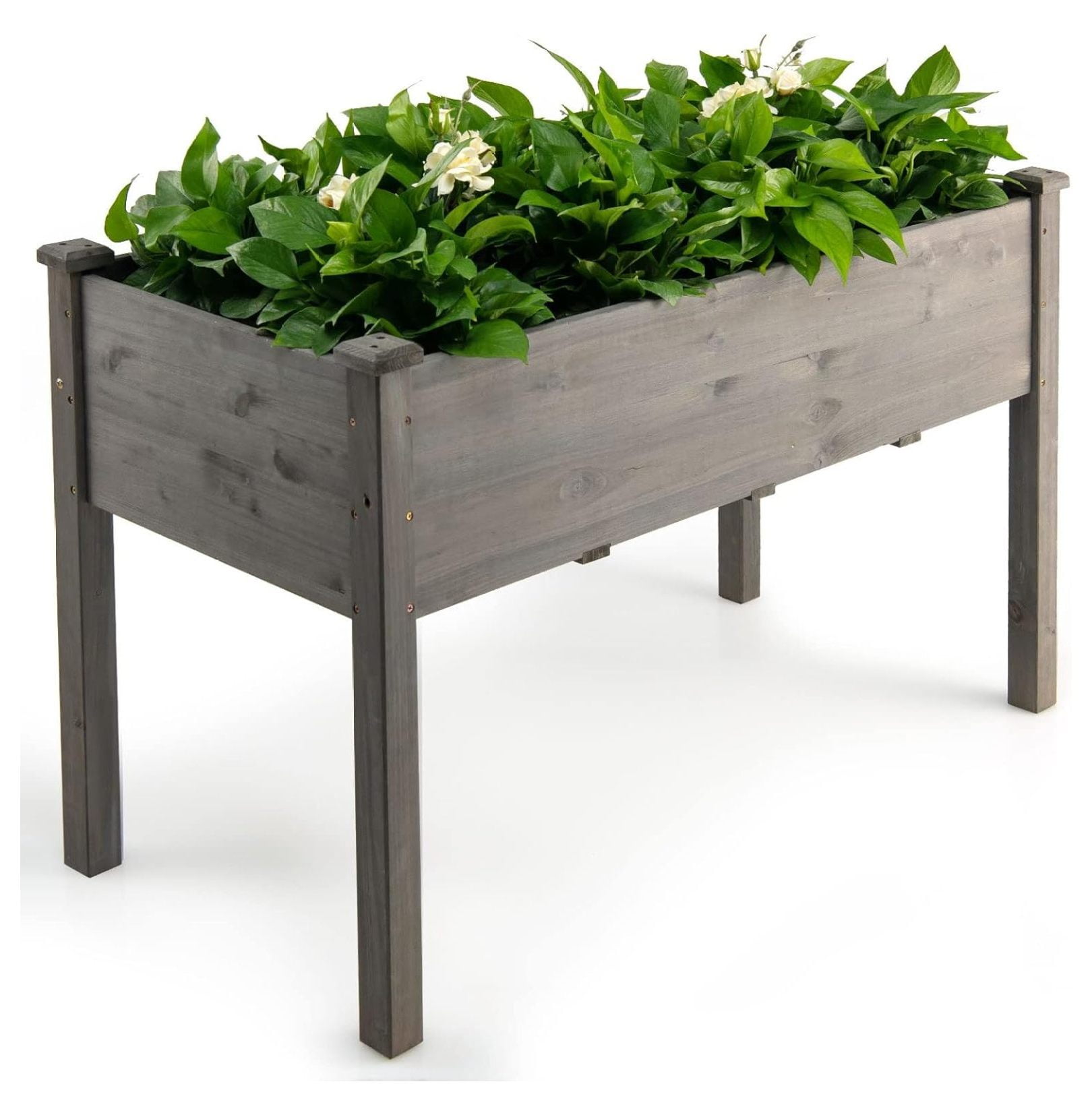 Raised Garden Bed 48x22x30 Inch, Planter Boxes Outdoor Wooden Elevated ...