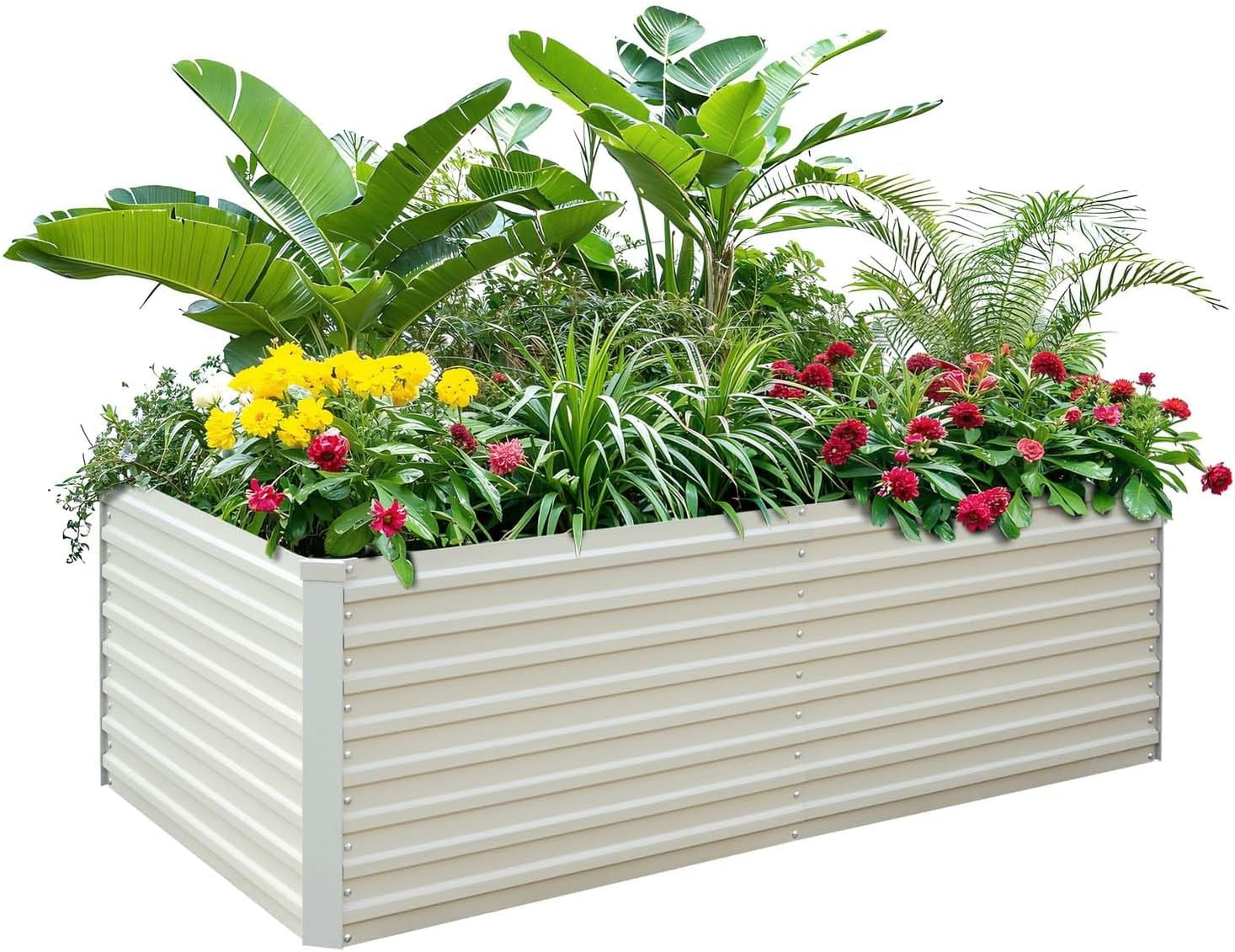 Raised Garden Bed 6x3x2ft, Galvanized Raised Garden Beds Outdoor for ...