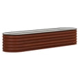 Raised Garden Bed 7.9ft x 2ft Metal Planter Box, Galvanized Steel ...