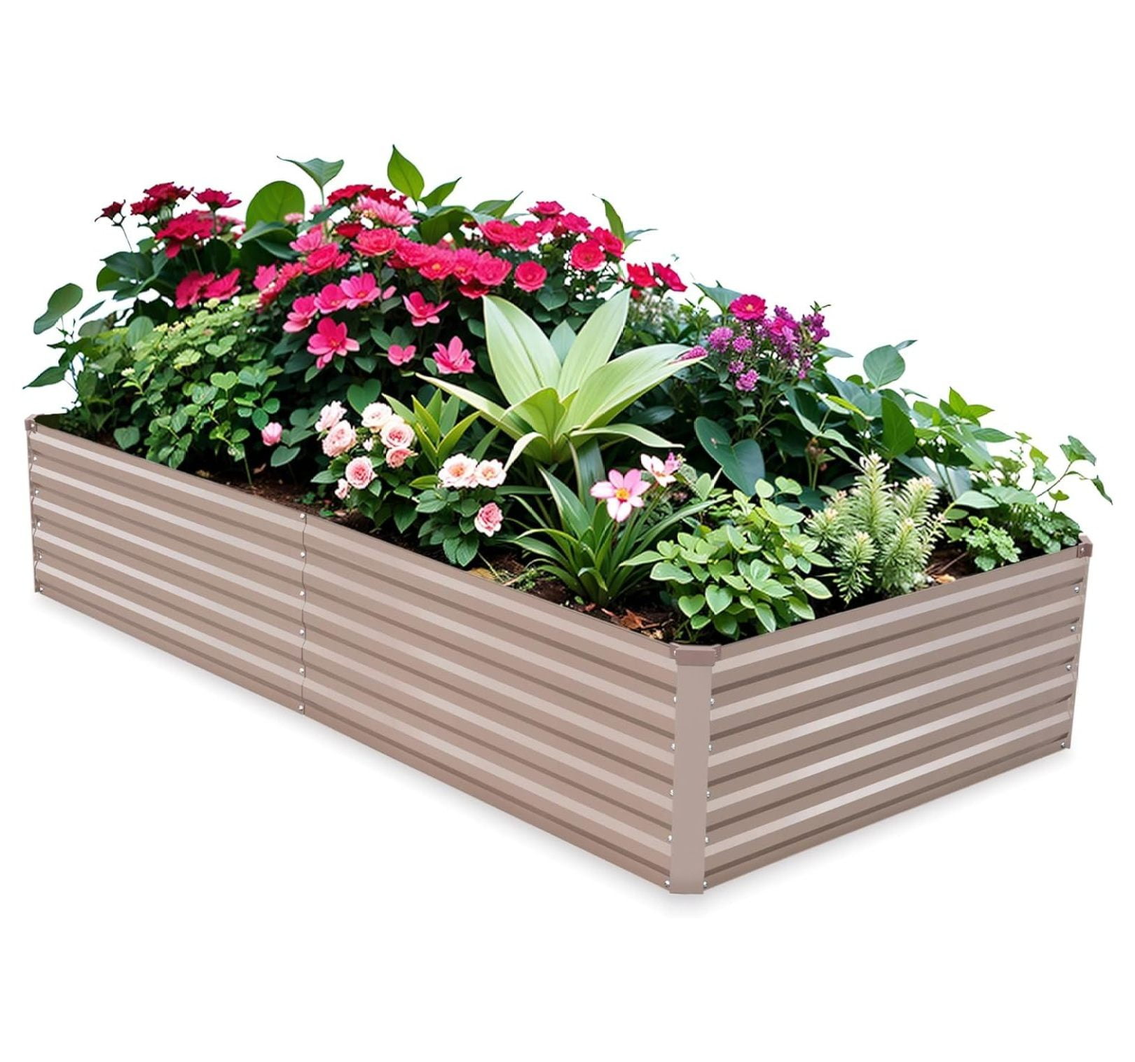 Raised Garden Bed 8x4x1.5ft Metal Raised Garden Beds Outdoor for ...