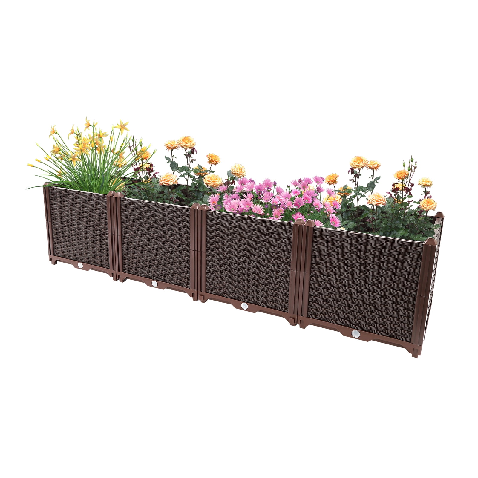 Raised Garden Bed Box Free Standing Raised Garden Bed Plastic Large ...
