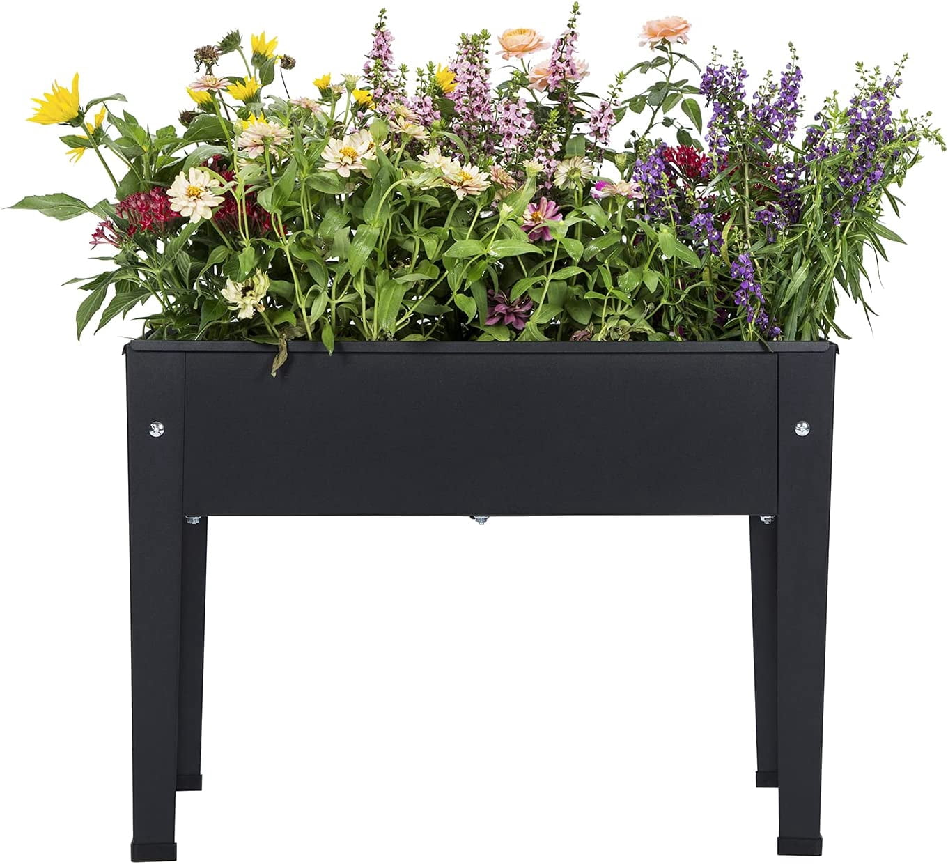 Raised Garden Bed, Elevated Planter Metal Plant Box with Legs Standing ...