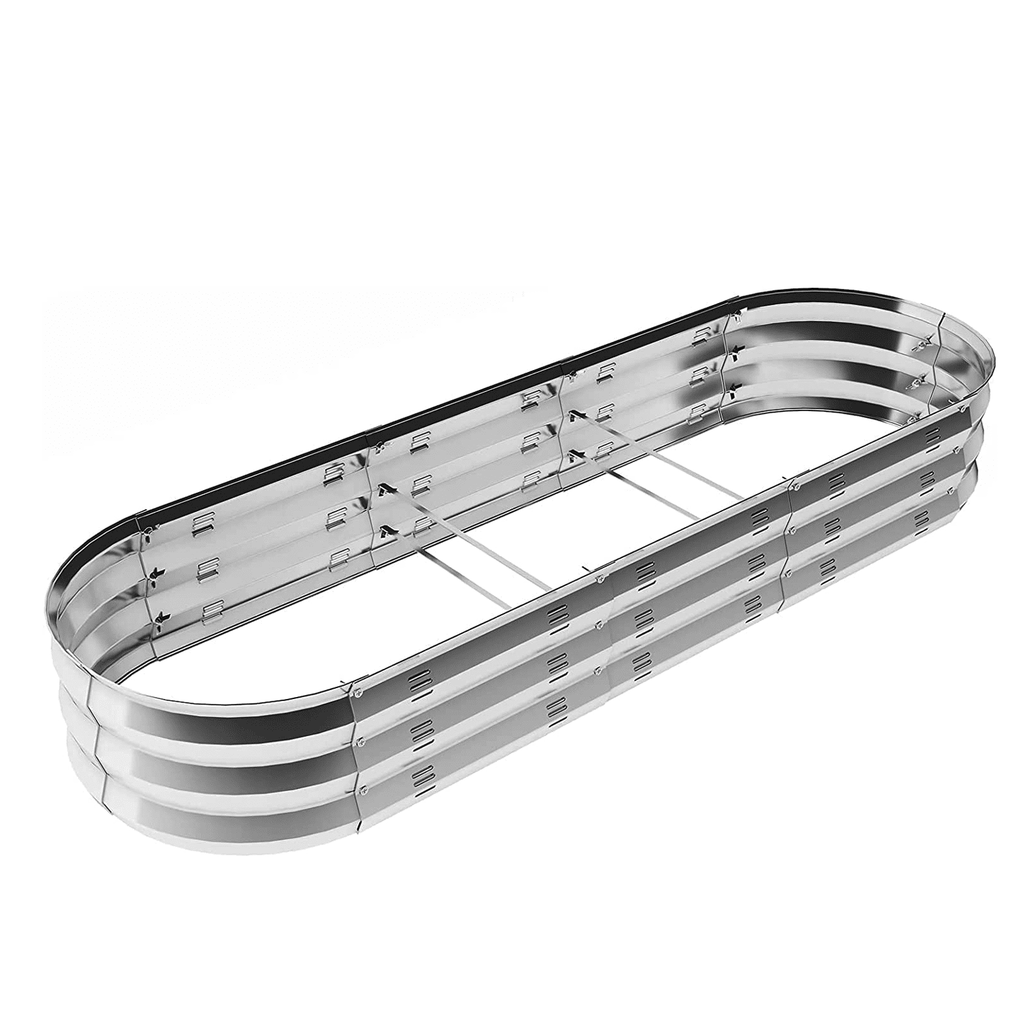 Raised Garden Bed Galvanized Metal Planter Box, 67"D x 20"W x10"H, 7 cu ...