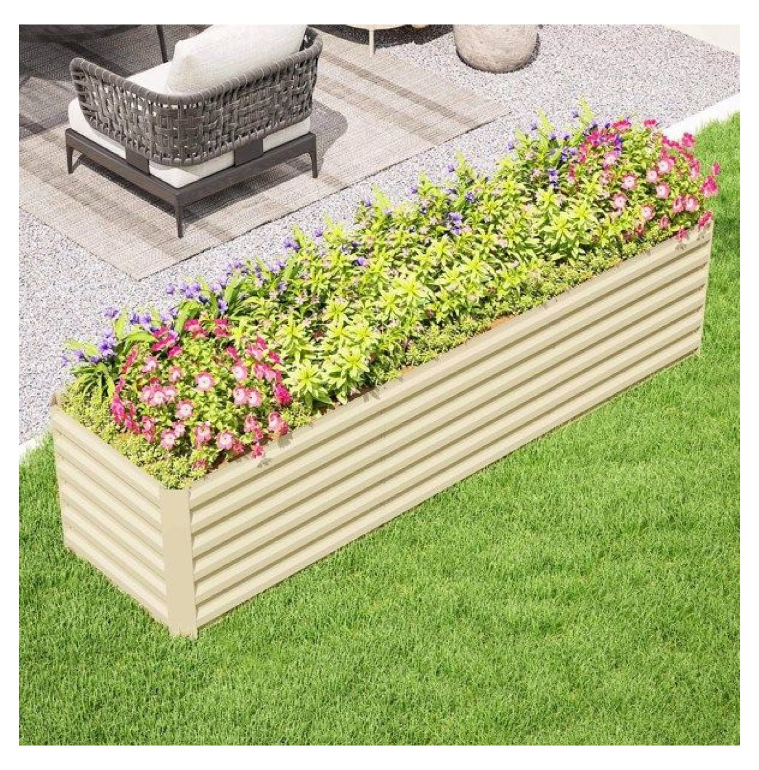 Raised Garden Bed/Garden Bed, Galvanized Planter - Walmart.com