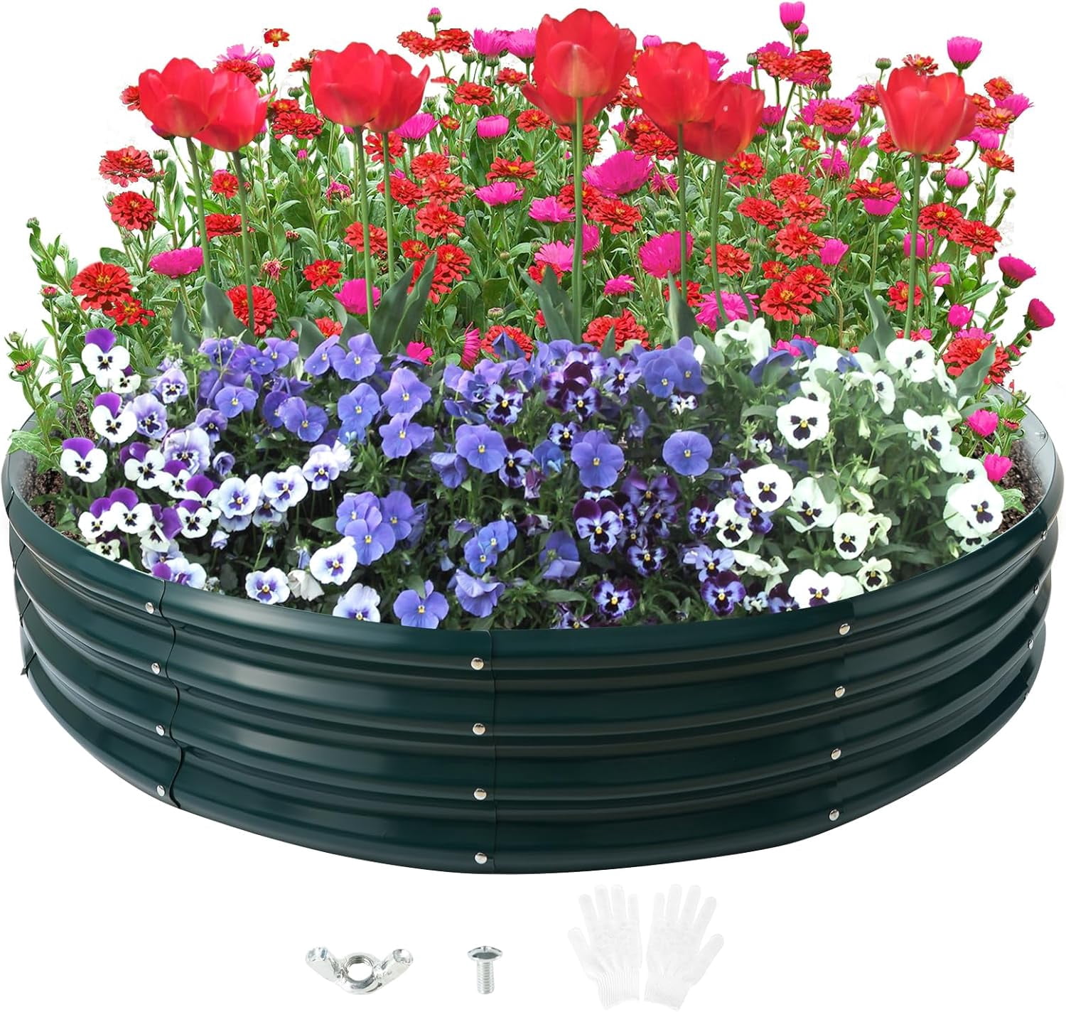 Raised Garden Bed for Gardening - 5x5x1ft Large Thickened Metal Planter ...