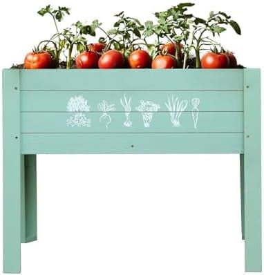 Raised Garden Bed Kids Elevated Planter Box 18x24x29IN Outdoor Garden ...