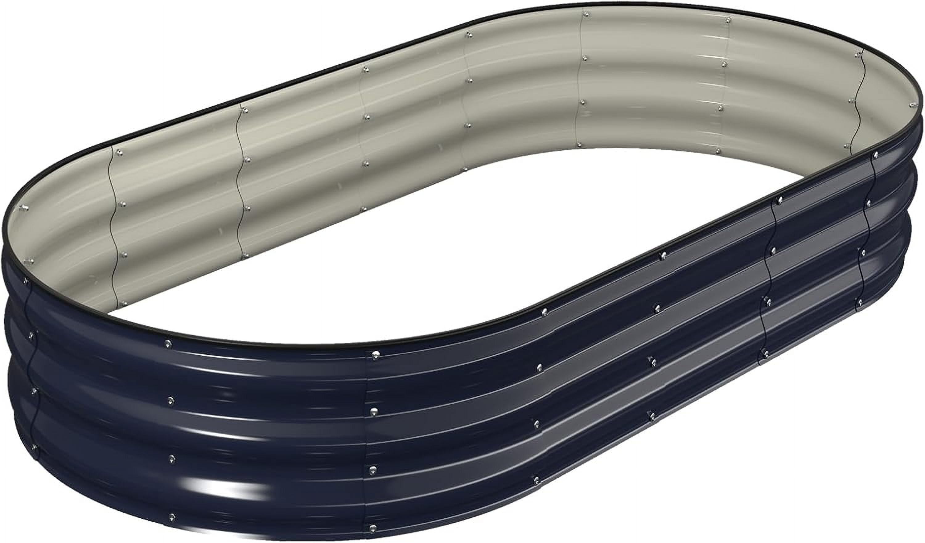 Raised Garden Bed Kit, 4x2x1 ft Galvanized Planter Box Outdoor with ...