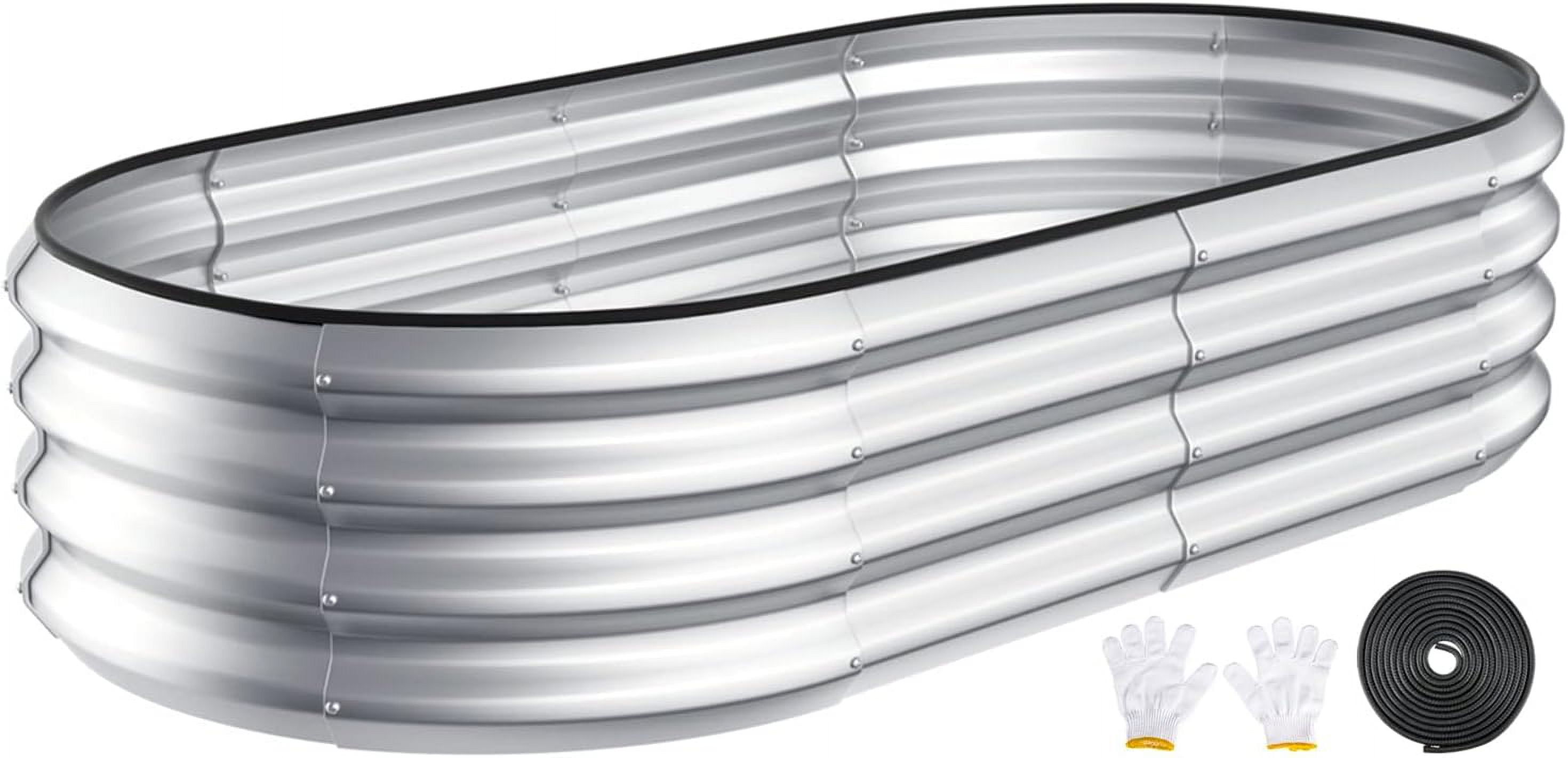 Raised Garden Bed Kit,Outdoor Galvanized Planter Large Metal Raised ...