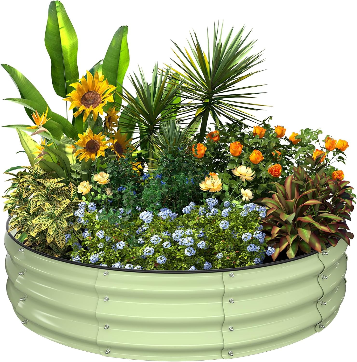 Raised Garden Bed Kit,Outdoor Galvanized Planter Large Metal Raised ...