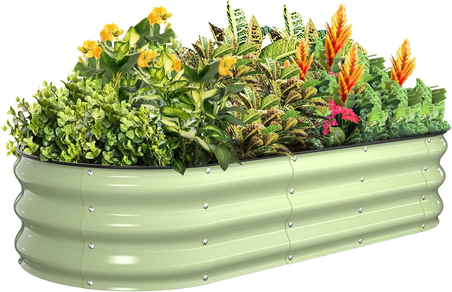 Raised Garden Bed Kit,Outdoor Galvanized Planter Large Metal Raised ...