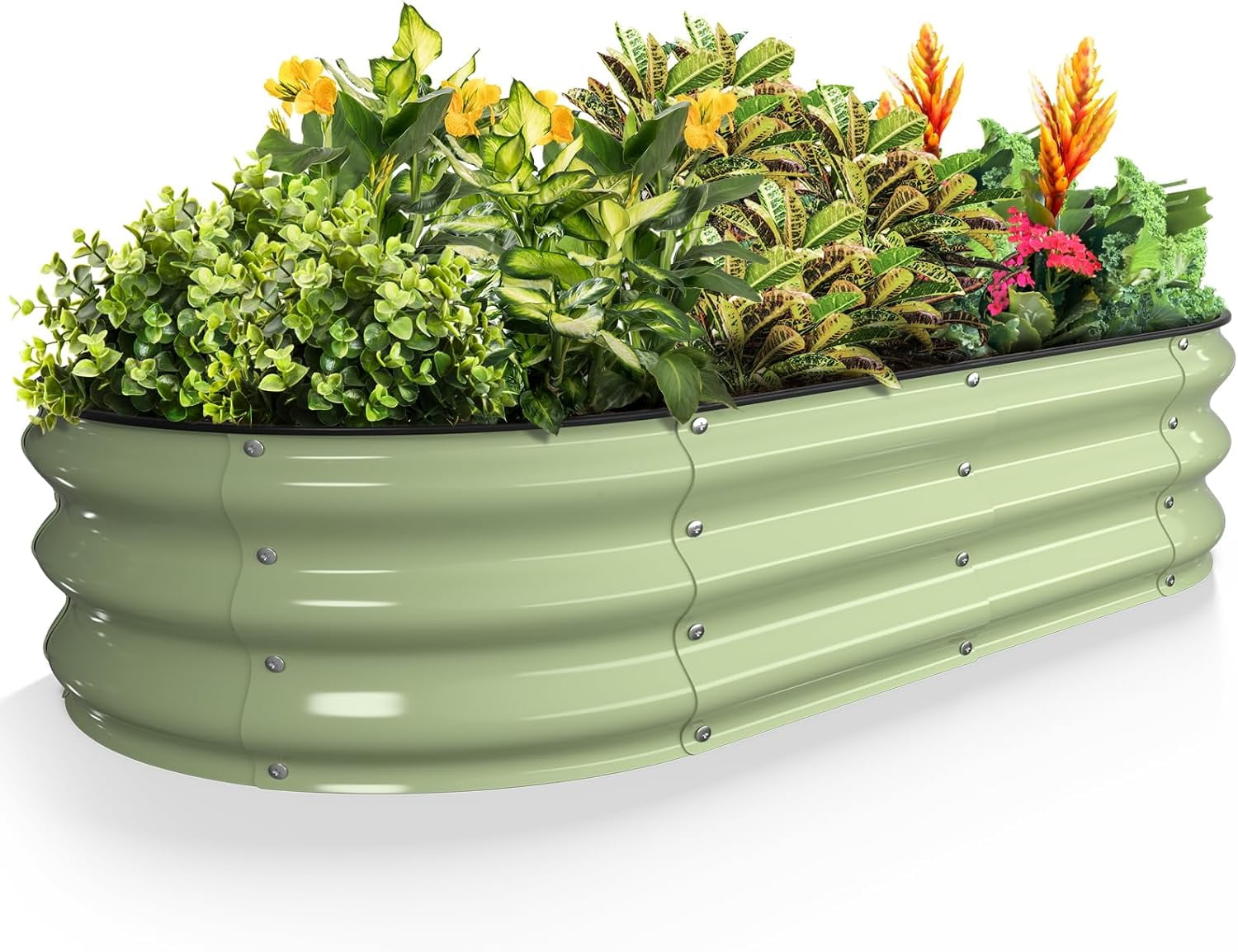 Raised Garden Bed Kit,Outdoor Galvanized Planter Raised Boxes with ...