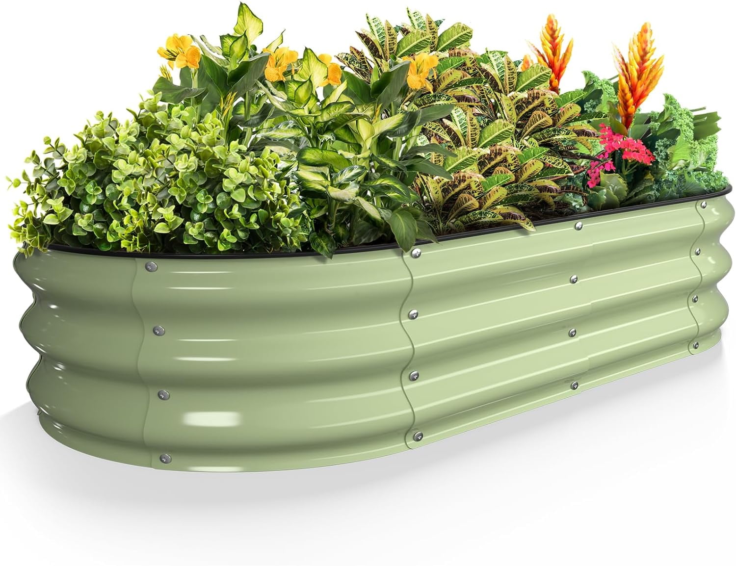 Raised Garden Bed Kit,Outdoor Galvanized Planter Raised Boxes with ...