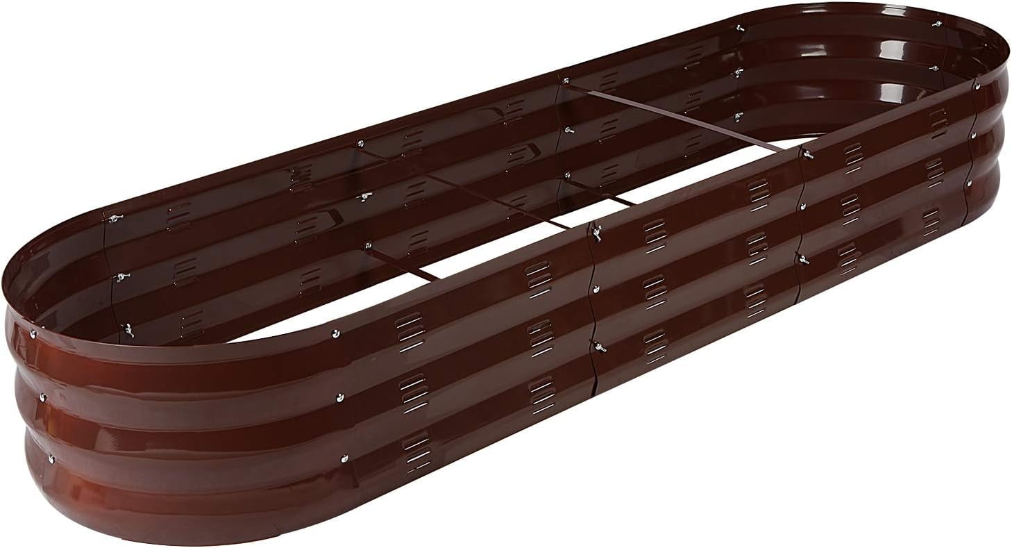 Raised Garden Bed Kit for Vegetables Flowers Galvanized Metal Planter ...