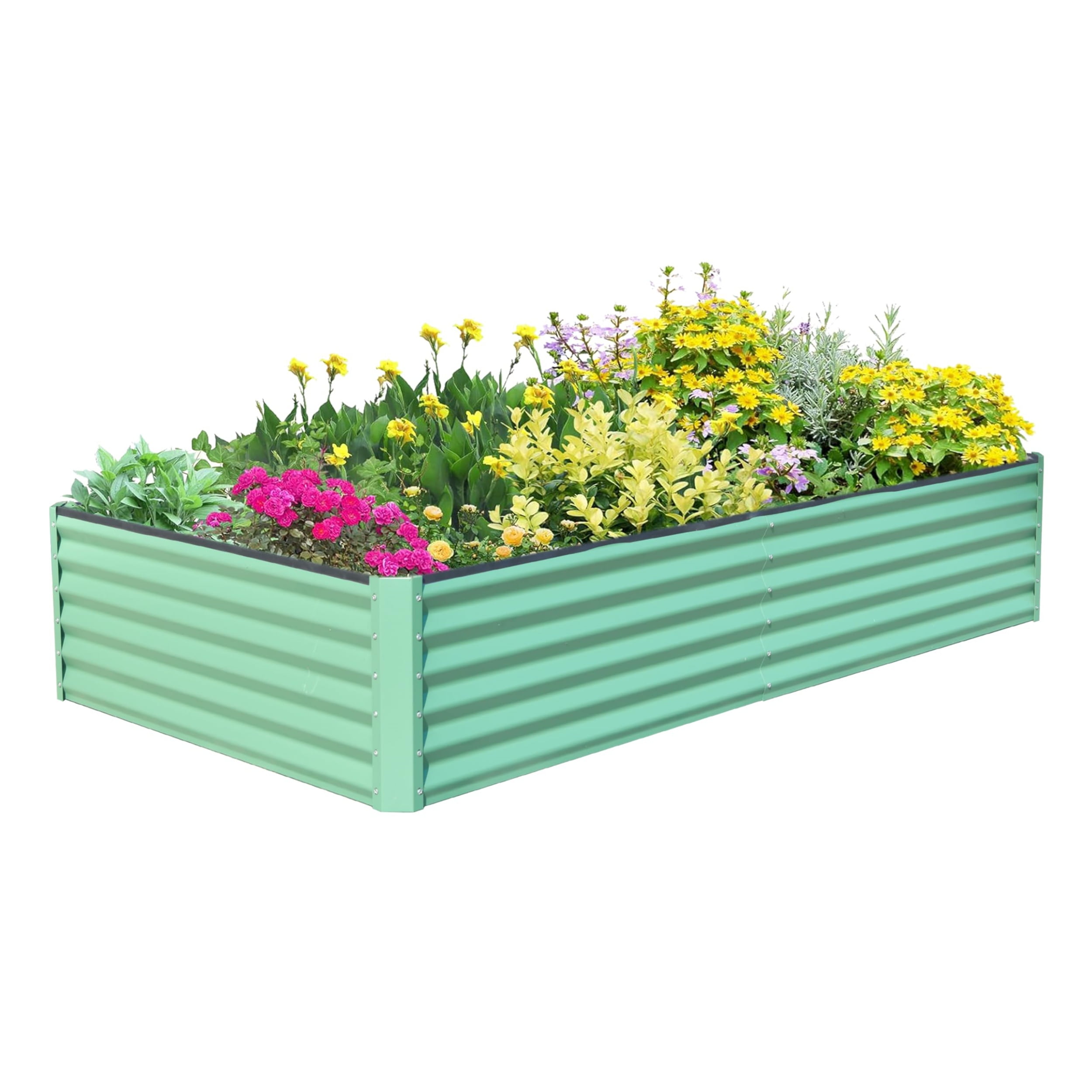 Raised Garden Bed Kits, 6x3x1.5Ft Large Metal Planter Raised Garden Box ...