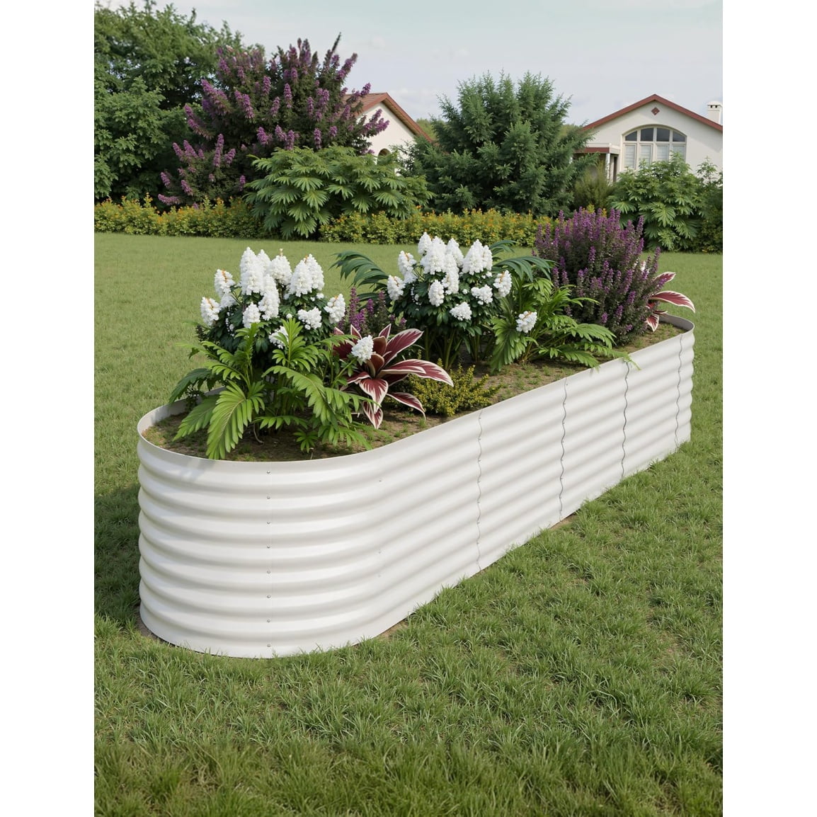 Raised Garden Bed Kits, Home Outdoor Metal Raised Planter Boxes with ...