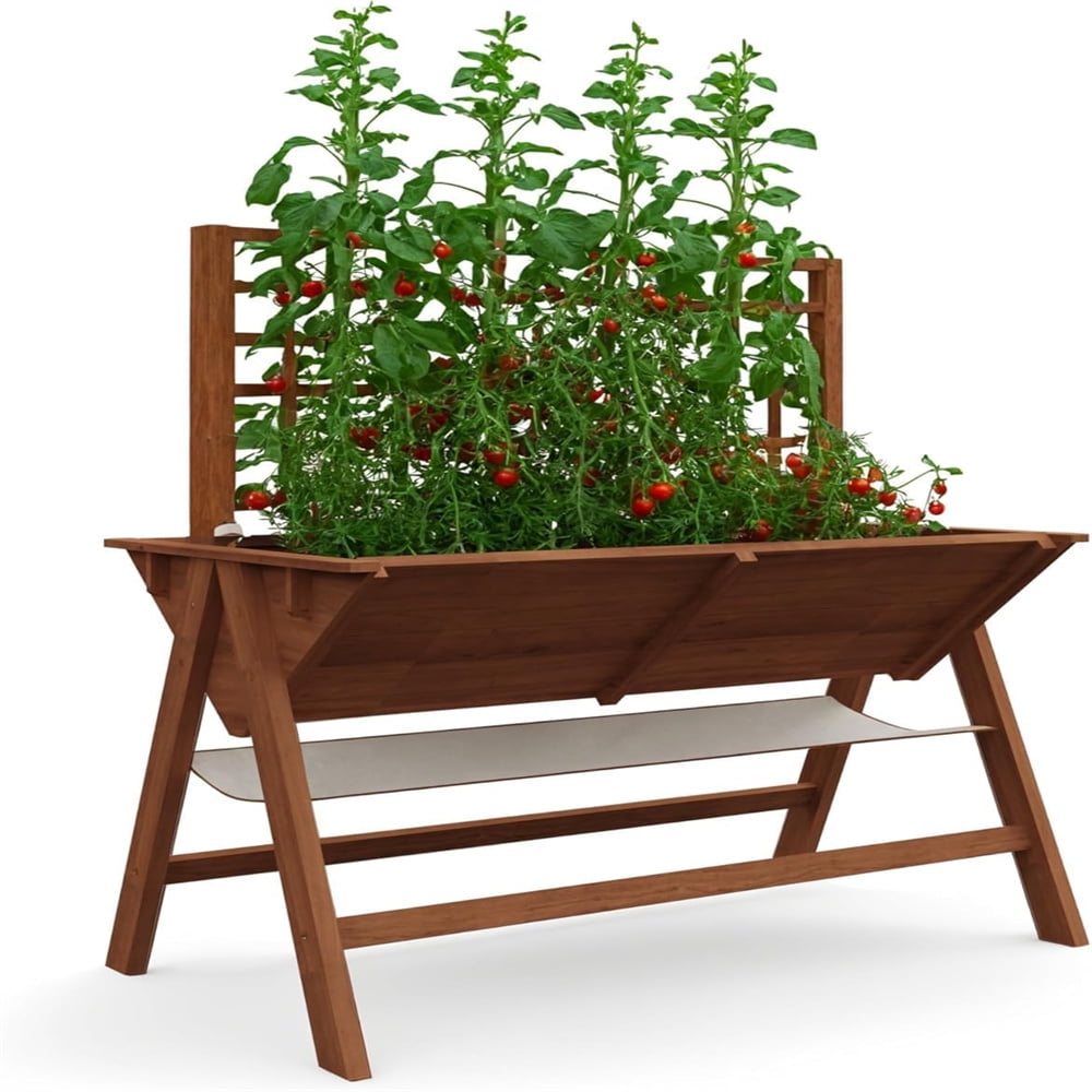 Raised Garden Bed with Legs - 52x30x54in Wooden Elevated Raised Garden ...