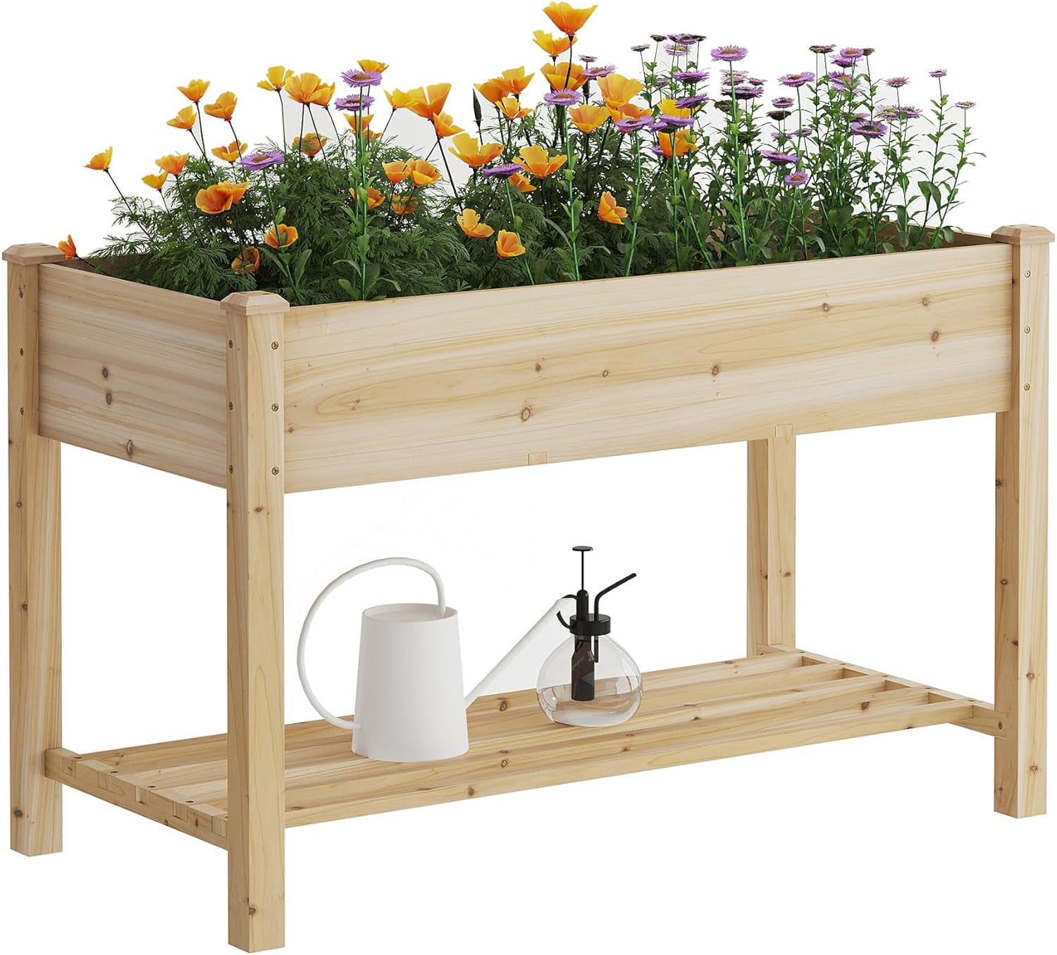 Raised Garden Bed with Legs Elevated Wooden Planter Box Stand Large ...