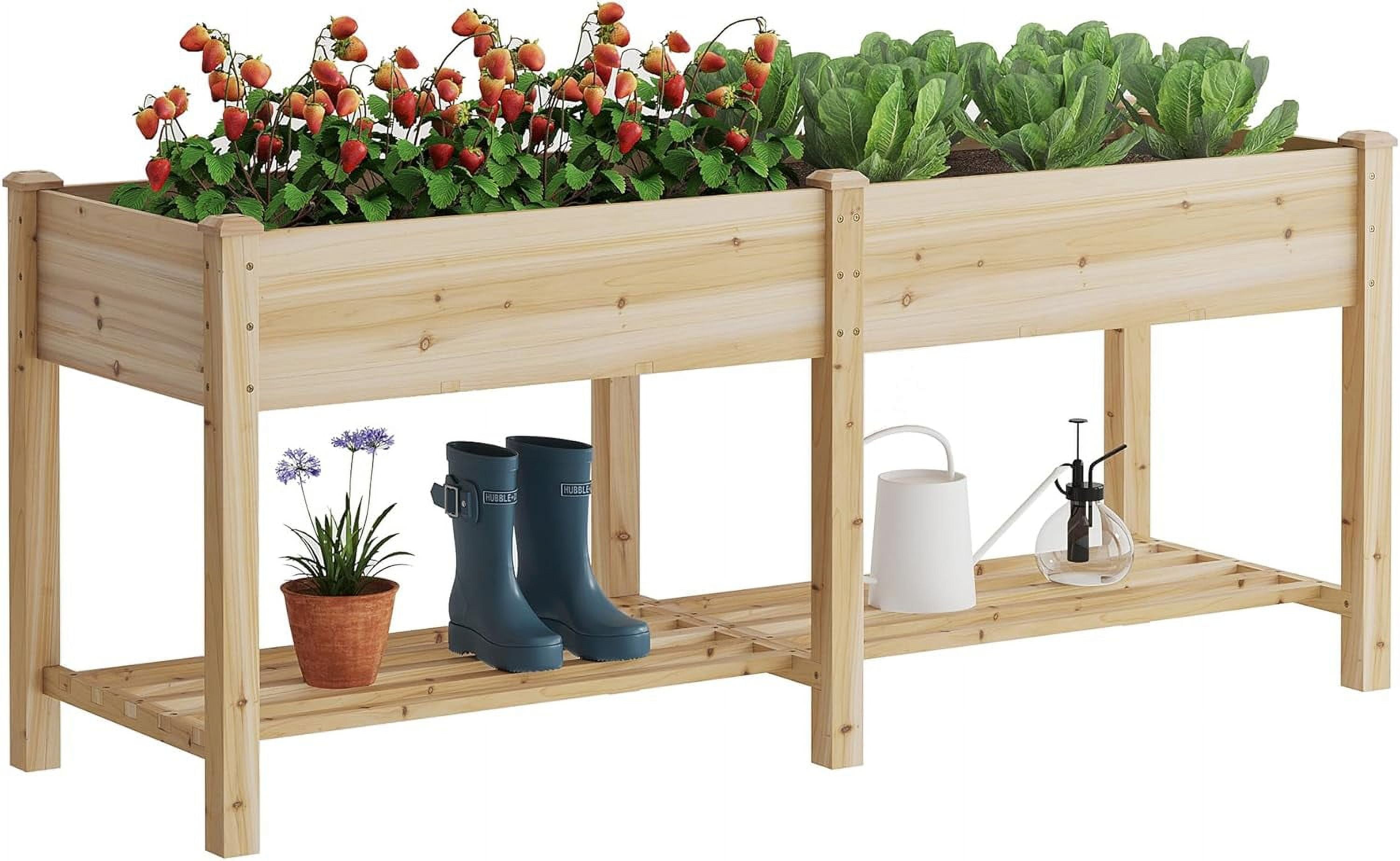 Raised Garden Bed with Legs Elevated Wooden Planter Box Stand Large ...