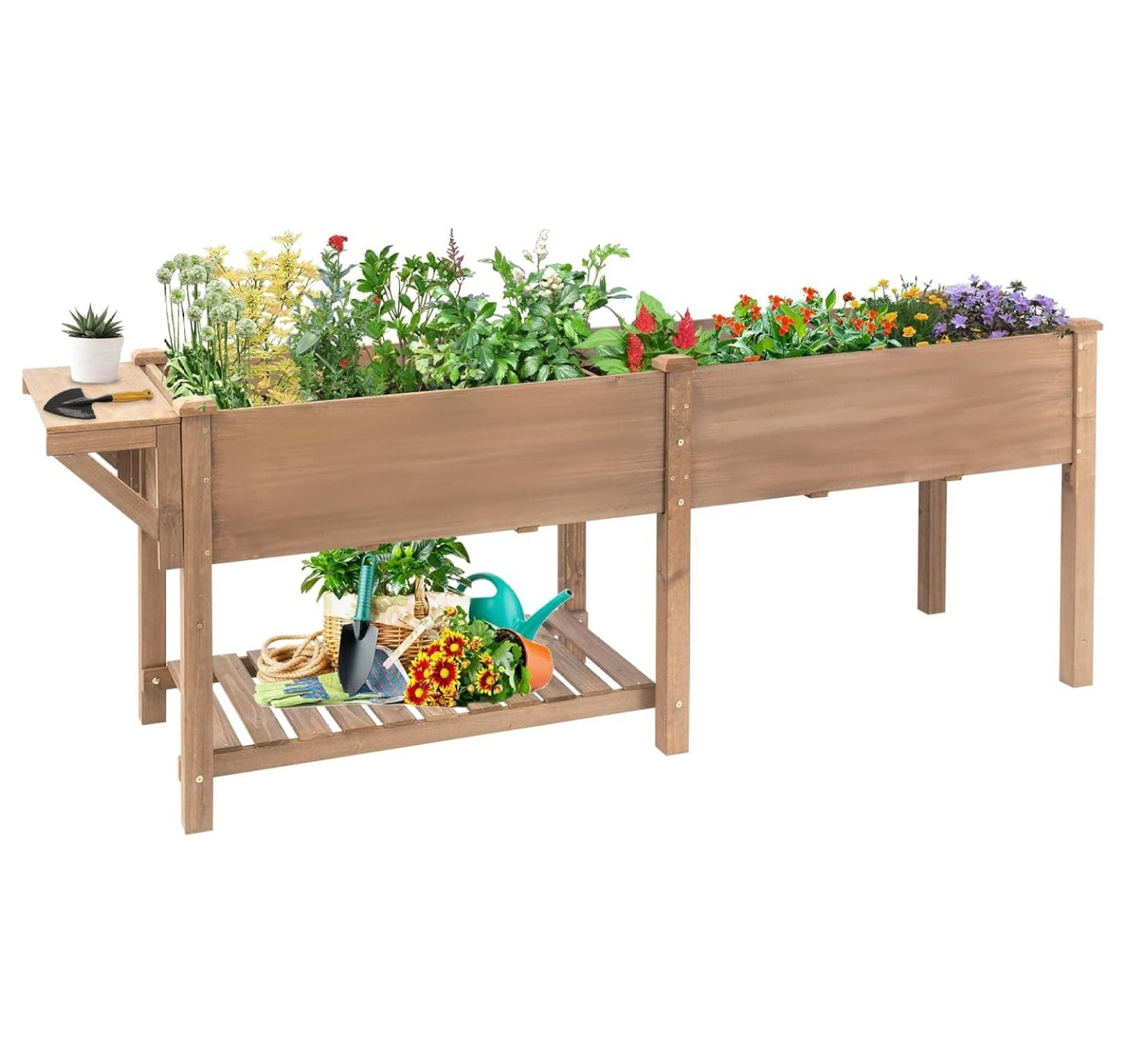 Raised Garden Bed with Legs Outdoor, Elevated Garden Box with W ...