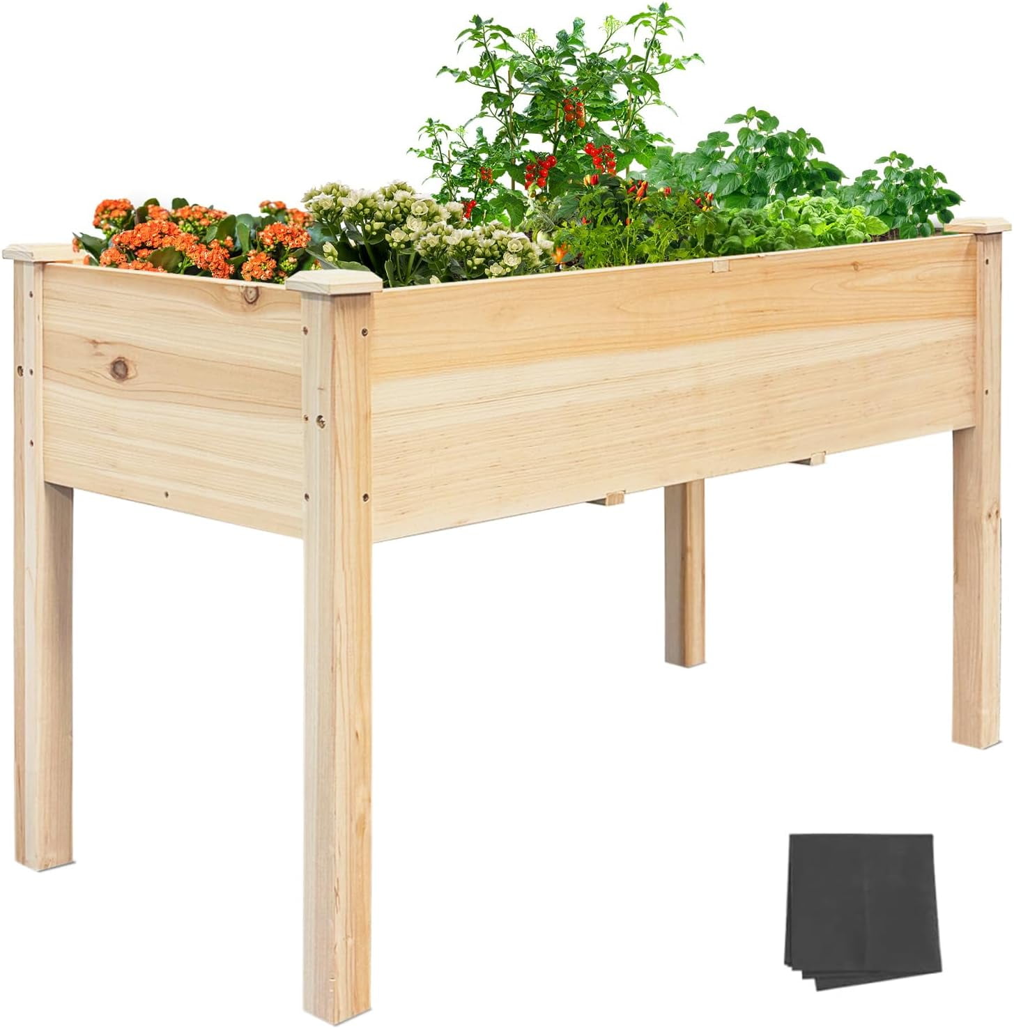 Raised Garden Bed with Legs Outdoor Elevated Planter Box Flower Bed ...