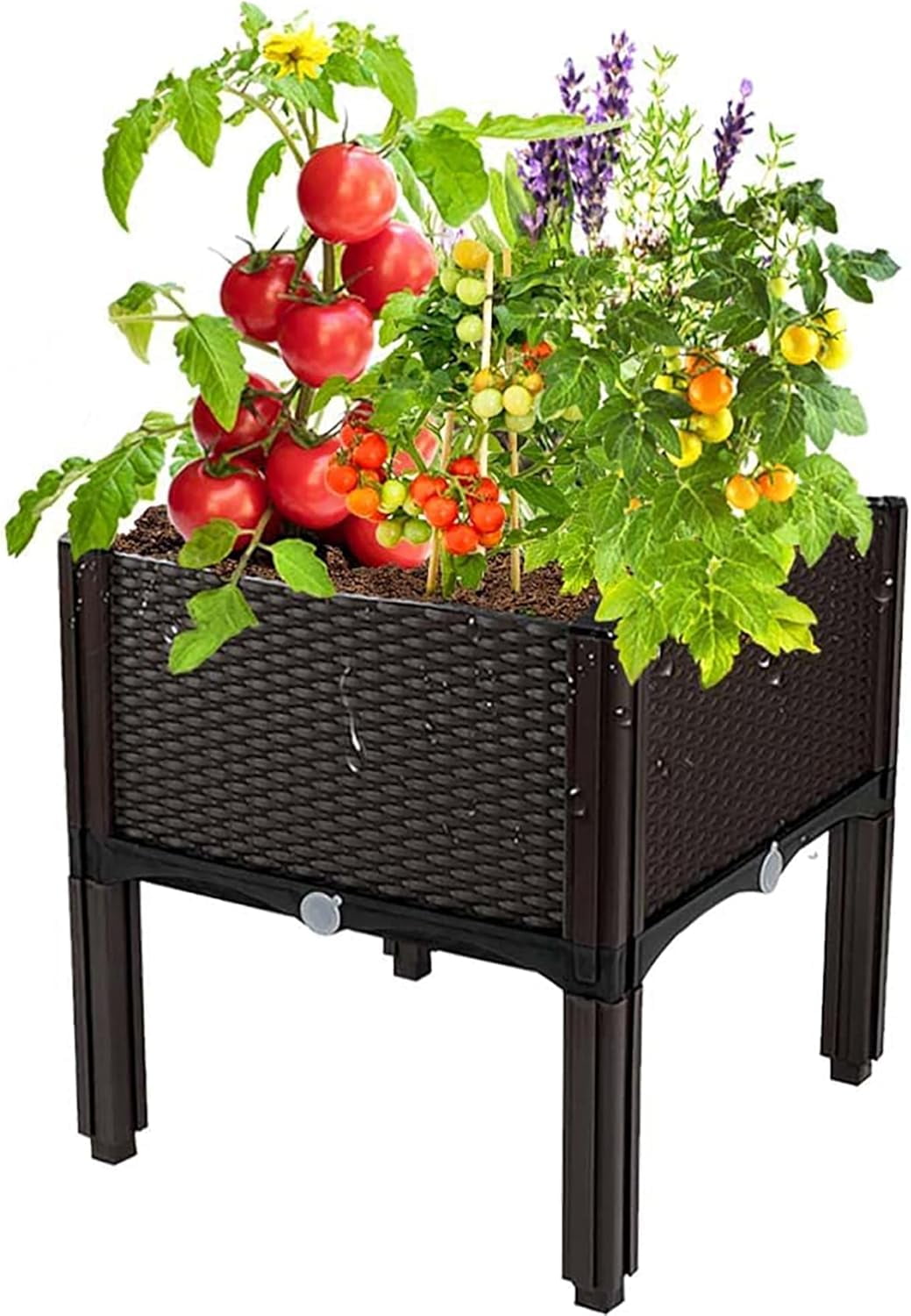 Raised Garden Bed with Legs Plastic Elevated Planters for Outdoor ...