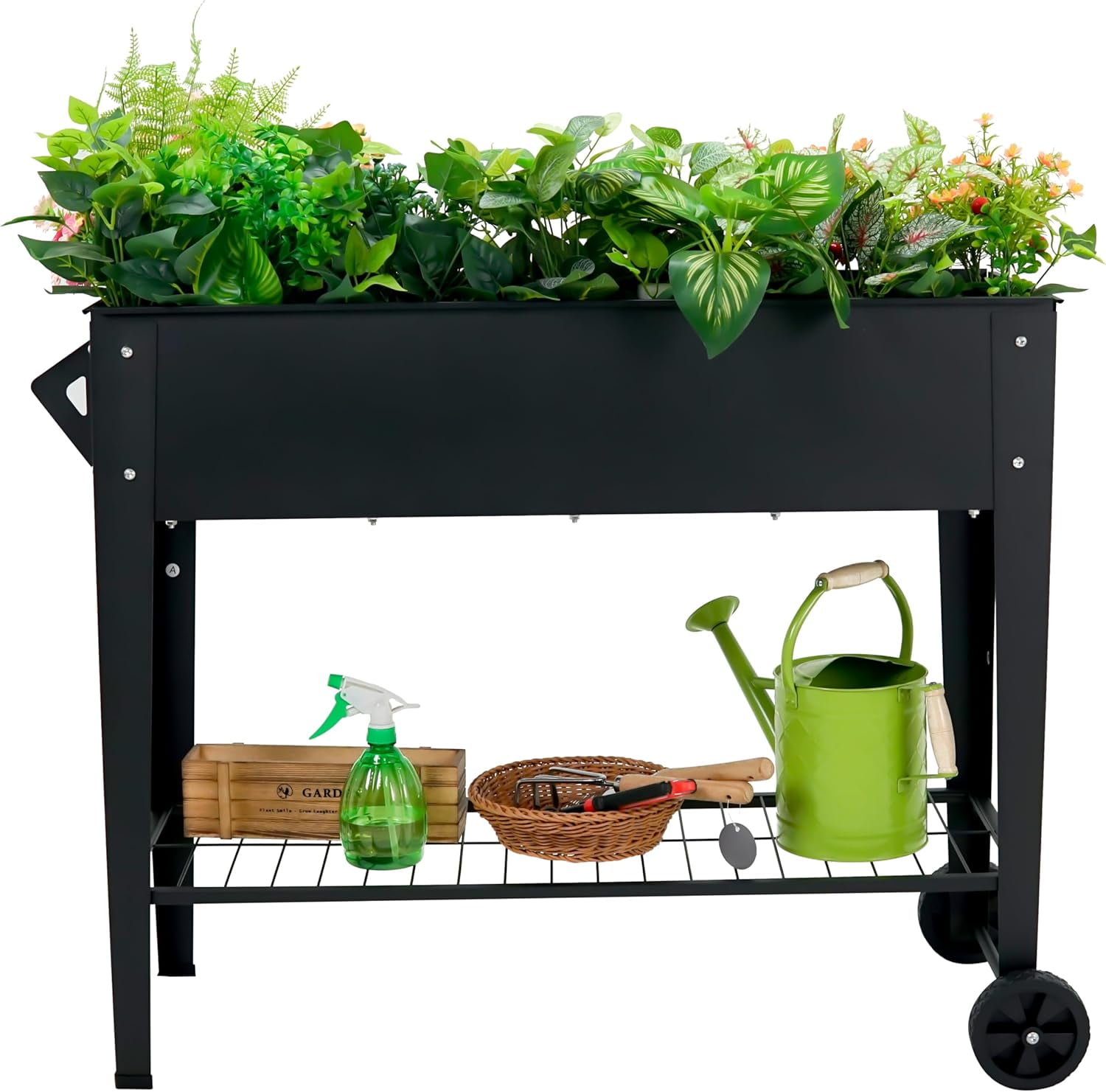 Raised Garden Bed with Legs and Wheels Removable for Outdoor, 31.6 * 14 ...