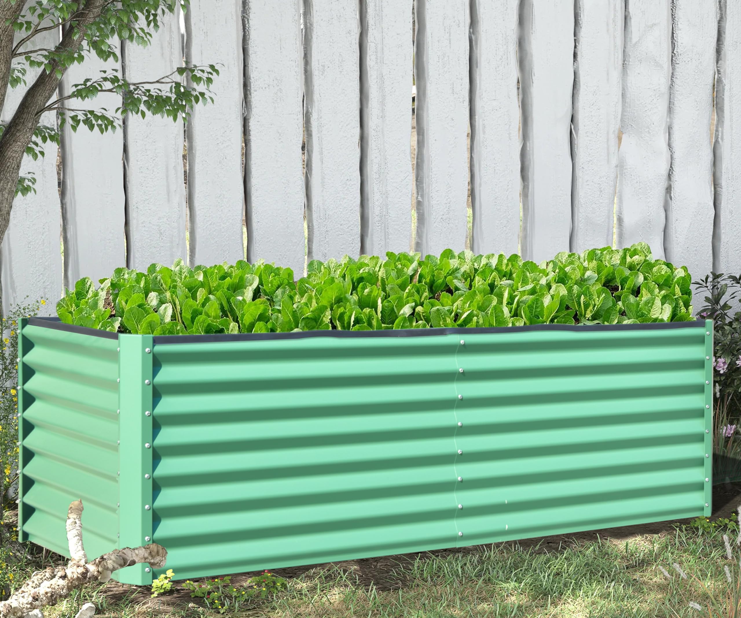 Raised Garden Bed Metal Galvanized Elevated Above Ground Standing ...