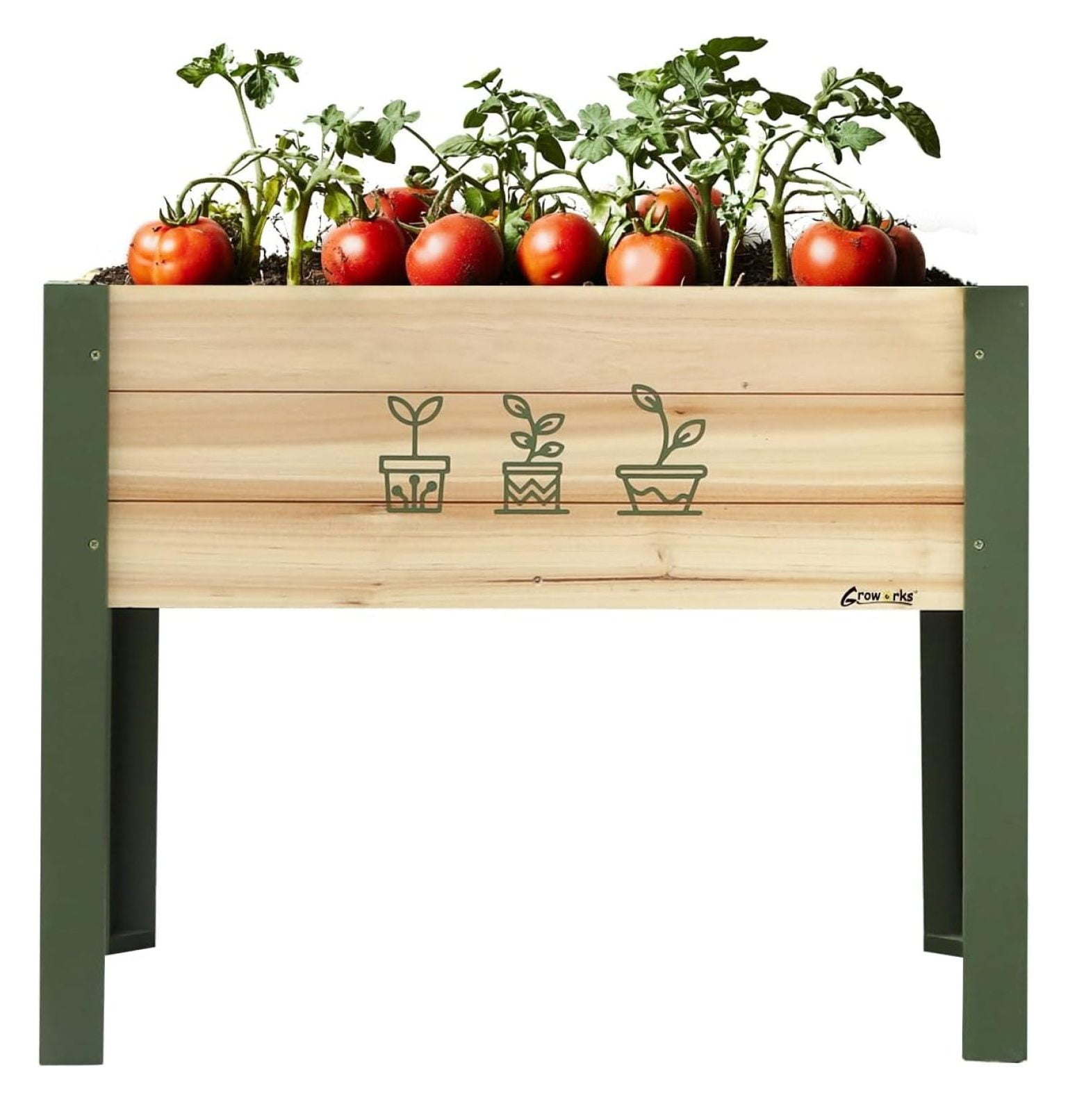Raised Garden Bed Outdoor Planter Box with Long Feet Raised Flower Bed ...