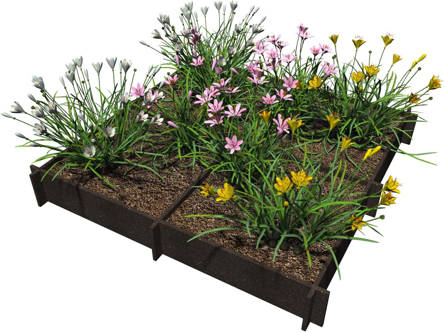 Raised Garden Bed Outdoors, Patio Ground Planter Box for Gardening Deep ...