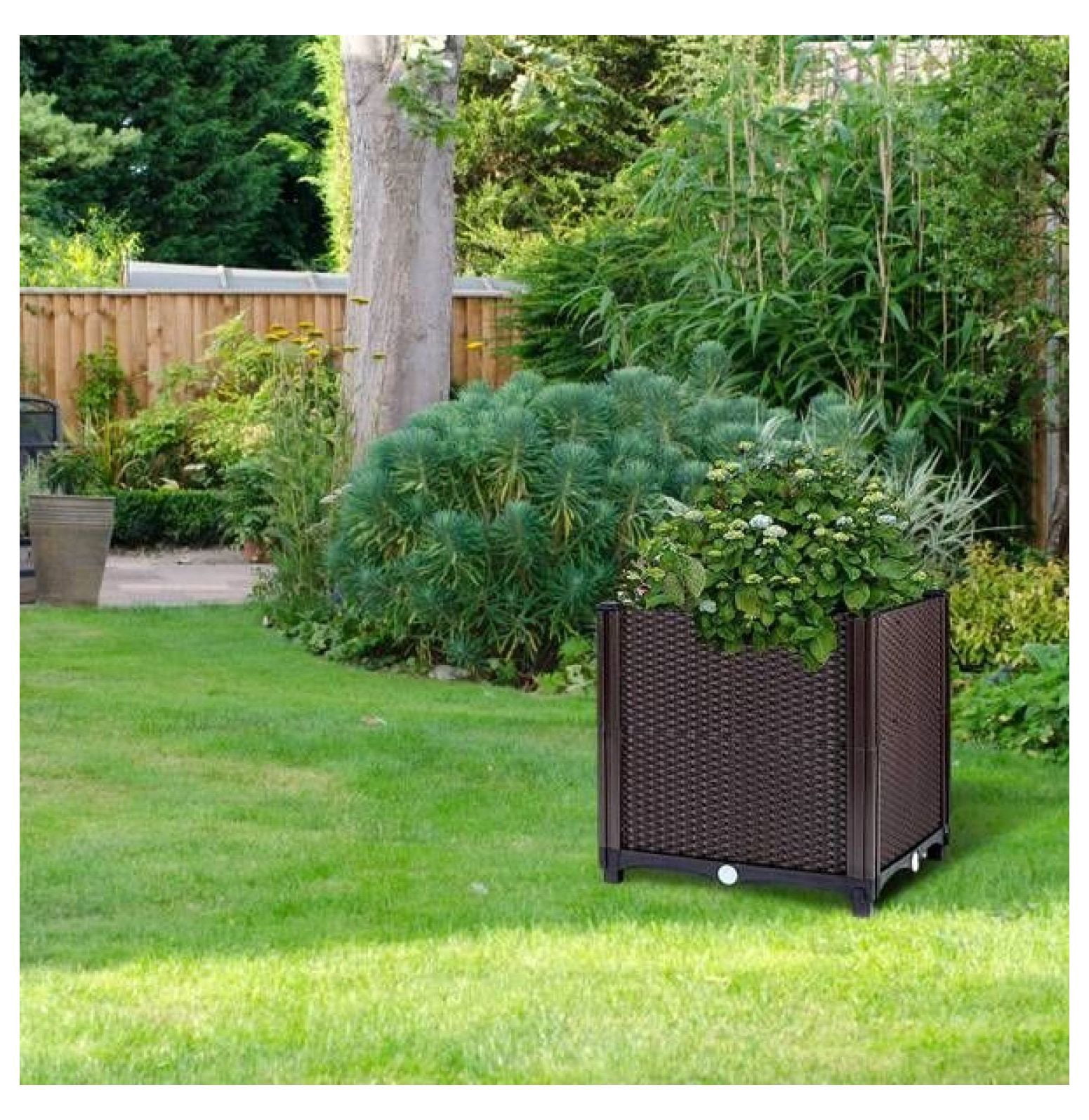 Raised Garden Bed Planter for Outdoor Plants Plastic Planters Box ...
