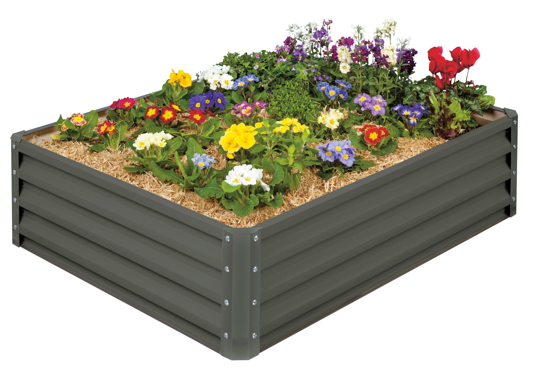 Stratco Large Outdoor Elevated Flower Planters Raised Garden Bed- Slate ...