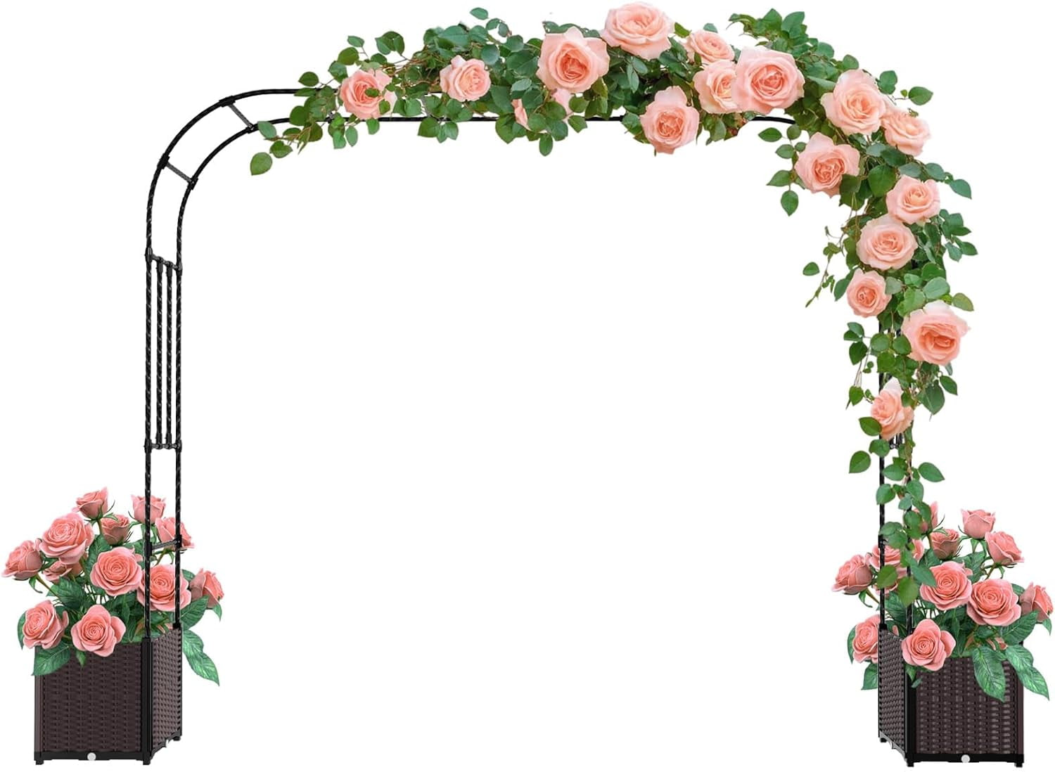 Raised Garden Bed with Trellis - 126(L) * 95(H) inch, Thickened Plastic ...