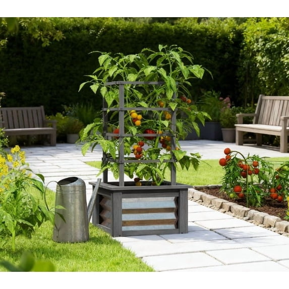 Raised Garden Bed, Versatile Galvanized Planter Box Elevated Garden Bed ...