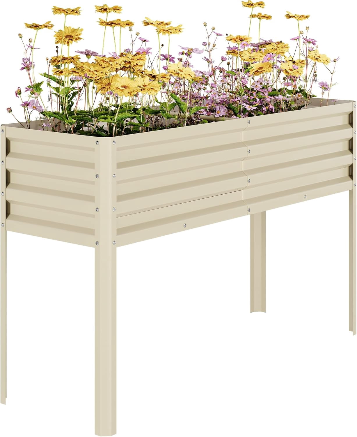 Raised Garden Bed with -Watering Reservoir - Tall Elevated Square ...