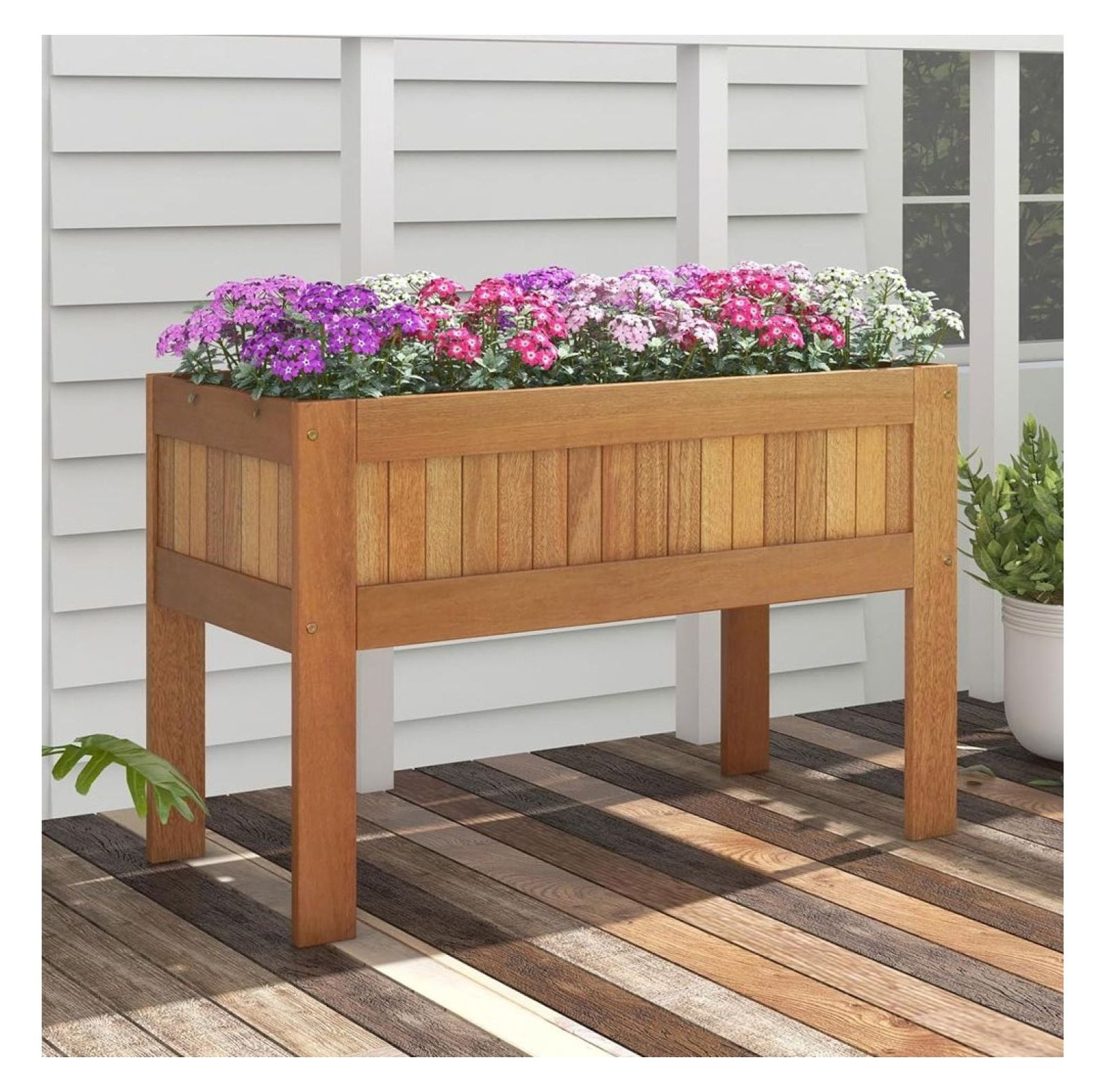 Raised Garden Bed Wooden Elevated Planter Box with Legs - 35x16x24in ...