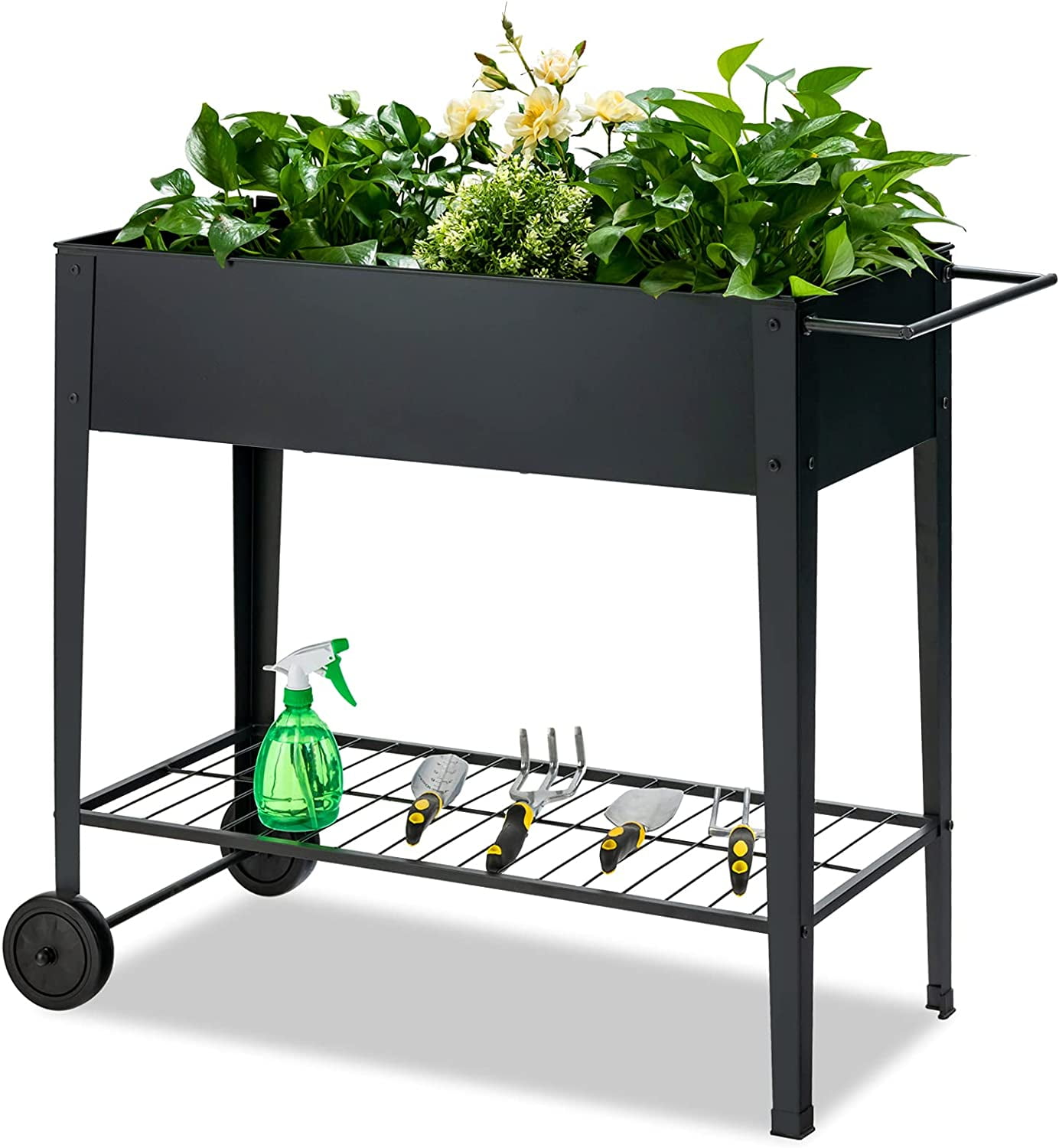 Raised Garden Bed on Wheels Outdoor Elevated Planter Box with Legs ...