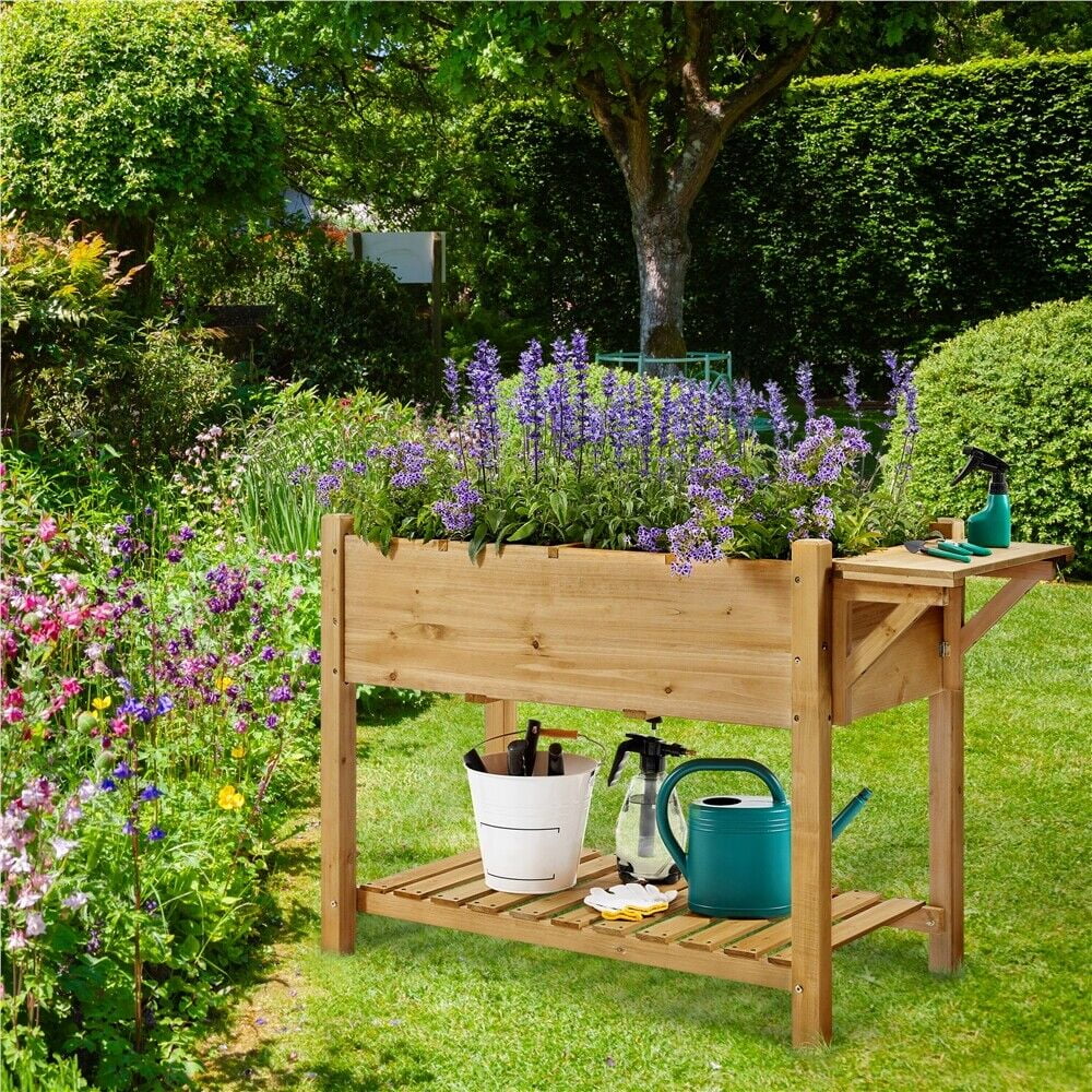 Raised Garden Bed with Elevated Planter Box/Grow Grids for Vegetable ...
