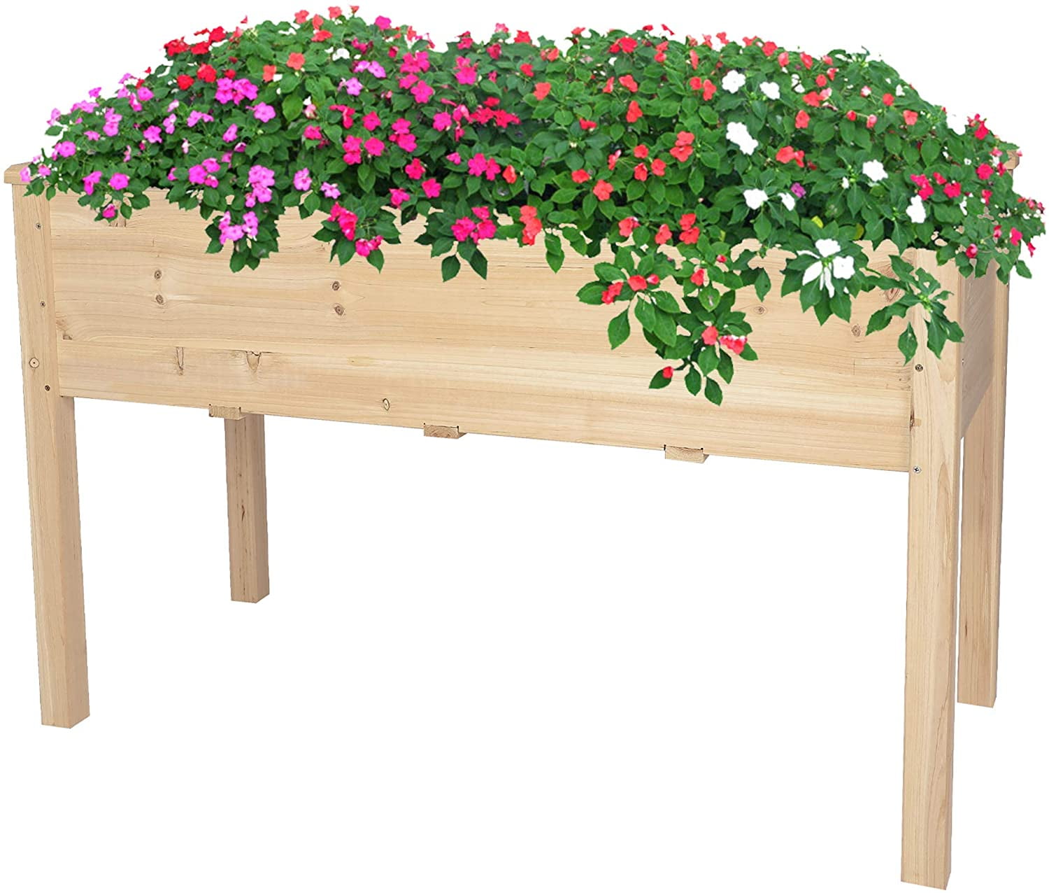 Raised Garden Bed with Legs, Elevated Wood Planter Box, Above Ground ...