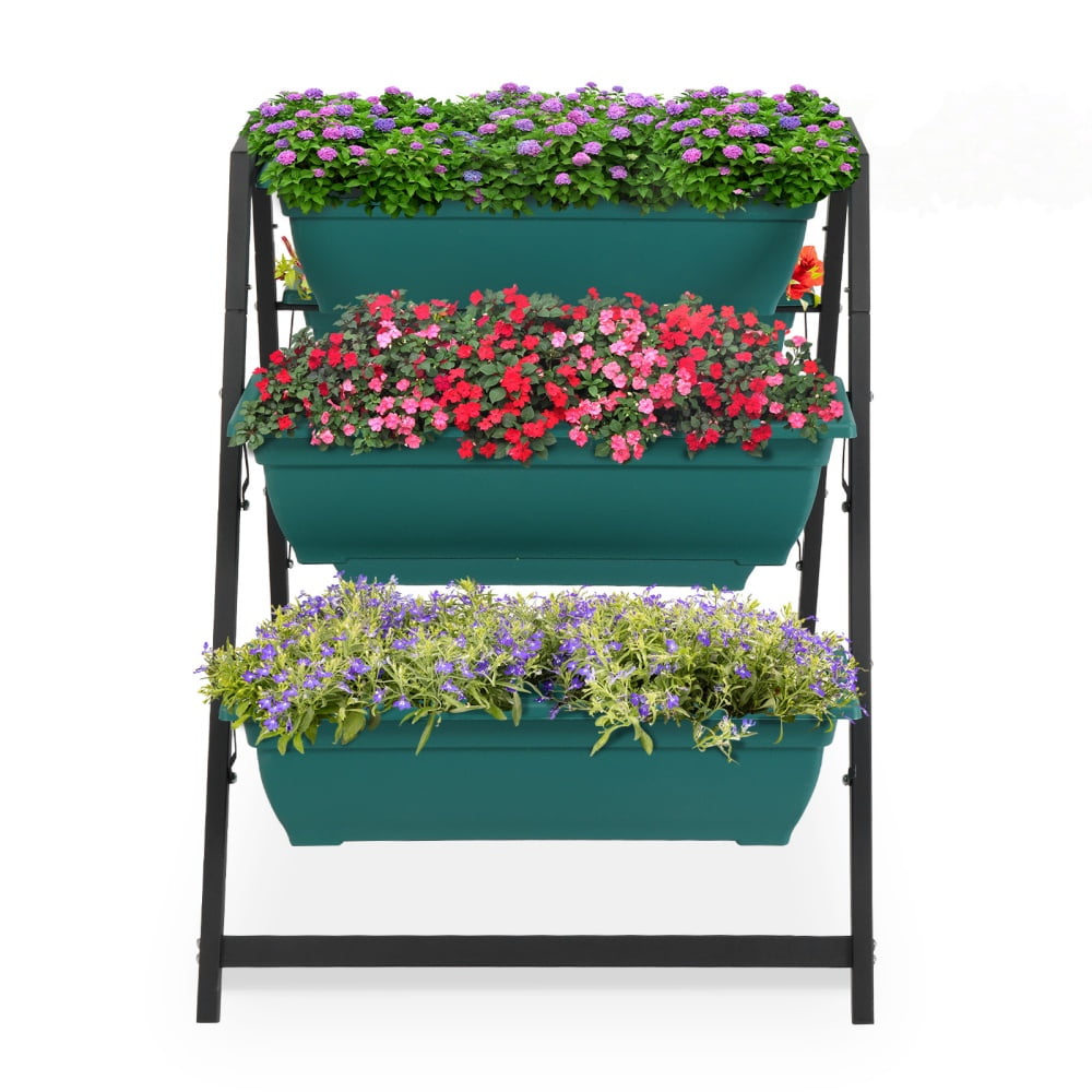 Raised Garden Planter Bed, Tiered Planter Stand with 5 Boxes, Vertical ...