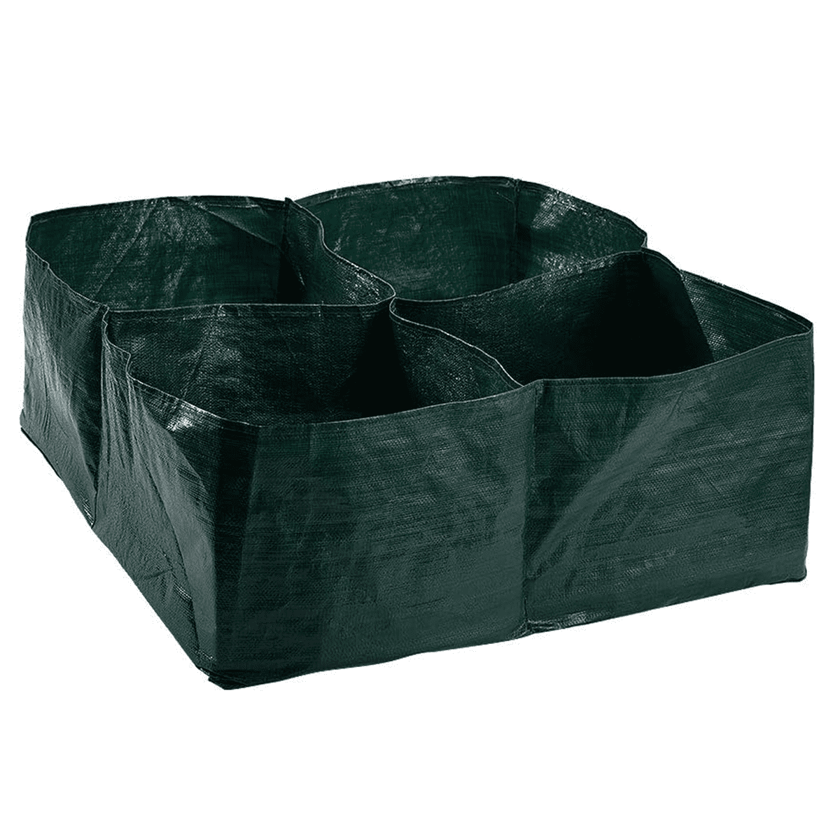 Raised Garden Planter Fabric Bed, 4 Divided Grids Durable Square ...
