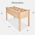 Raised Herb Garden Bed Planter Box - Elevated Wooden Planter with 10 ...
