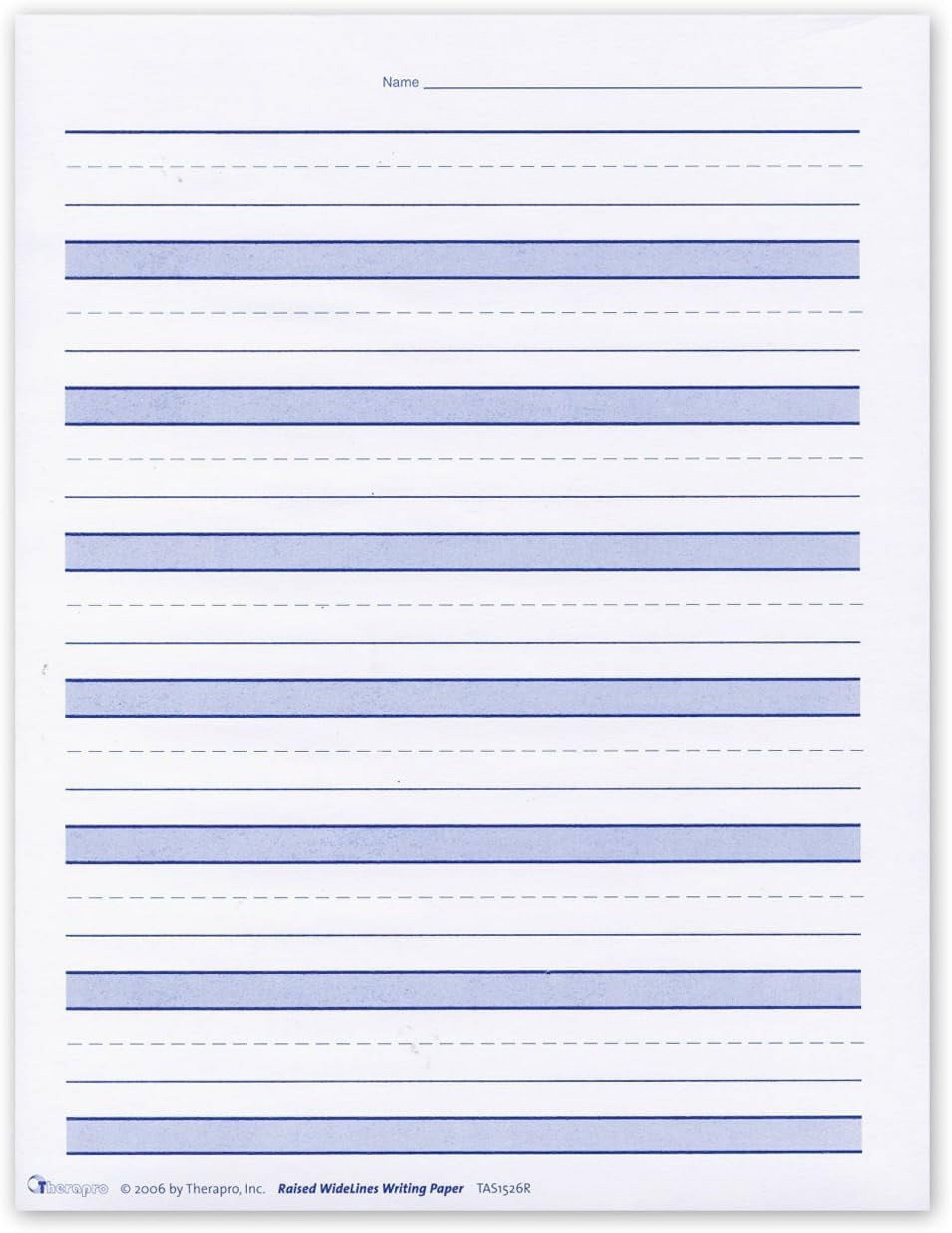 Raised Lines Paper - Widelines Writing Paper - Walmart.com