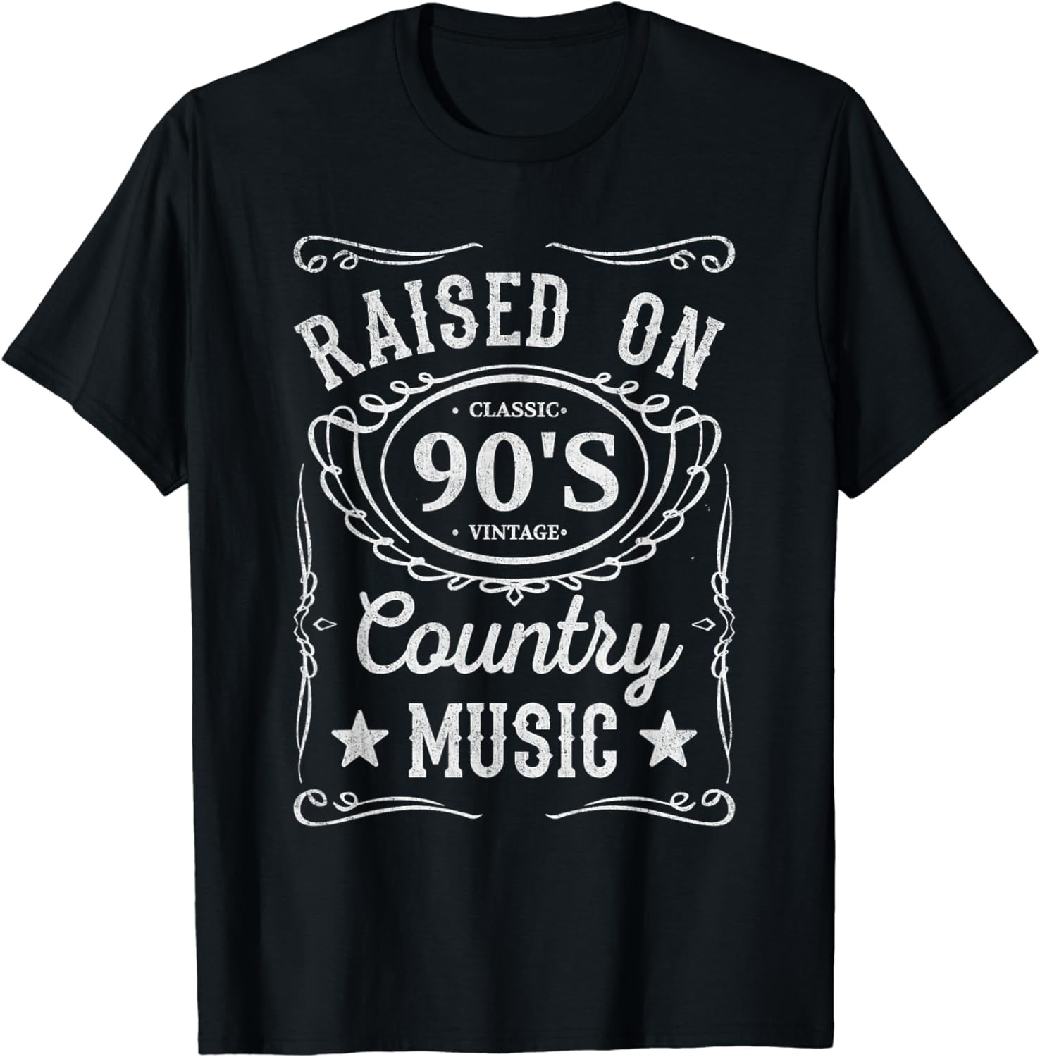 Raised On 90's Country Music Vintage Funny Retro Southern T-Shirt ...