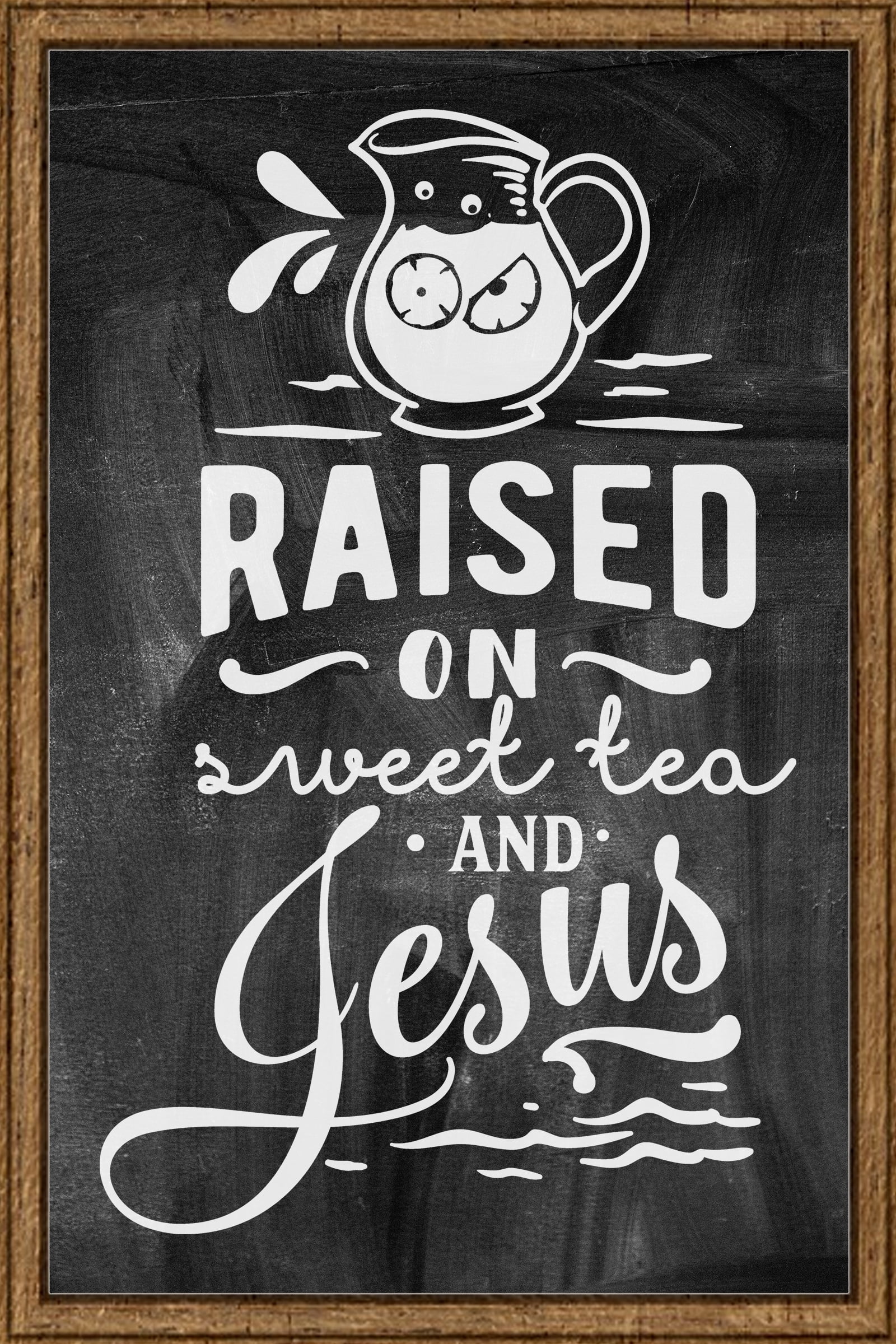 Raised On Sweet Tea And Jesus Tea Pitcher Christian Religion Tin Sign ...