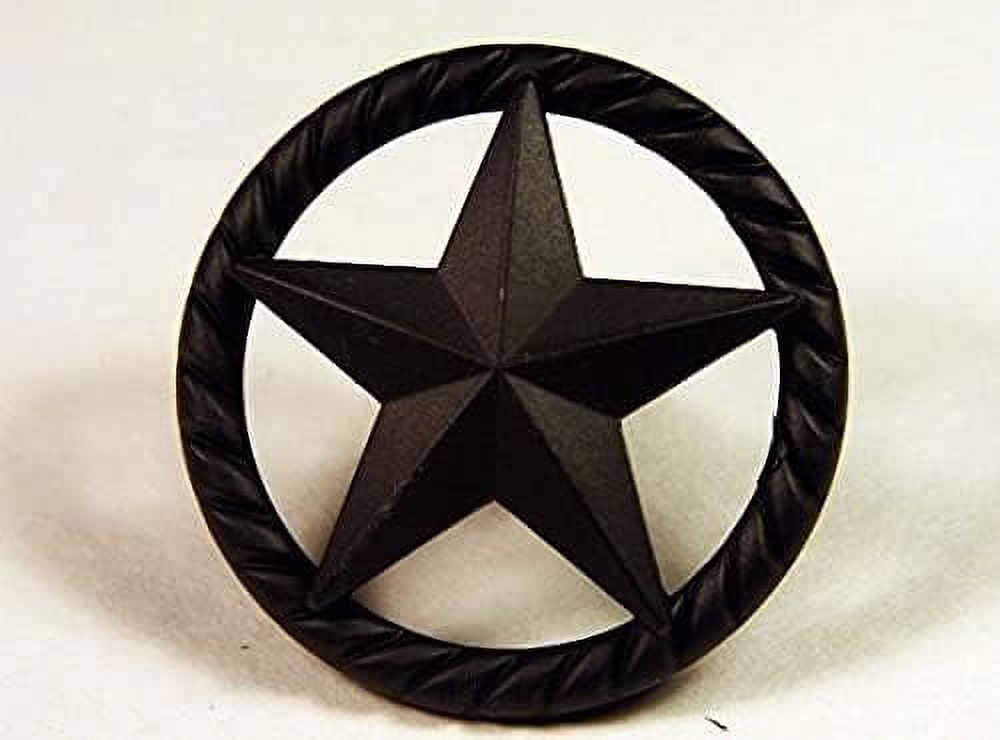 Raised Star KNOB Black 10 Pack Western Cabinet Hardware Drawer PULLS ...
