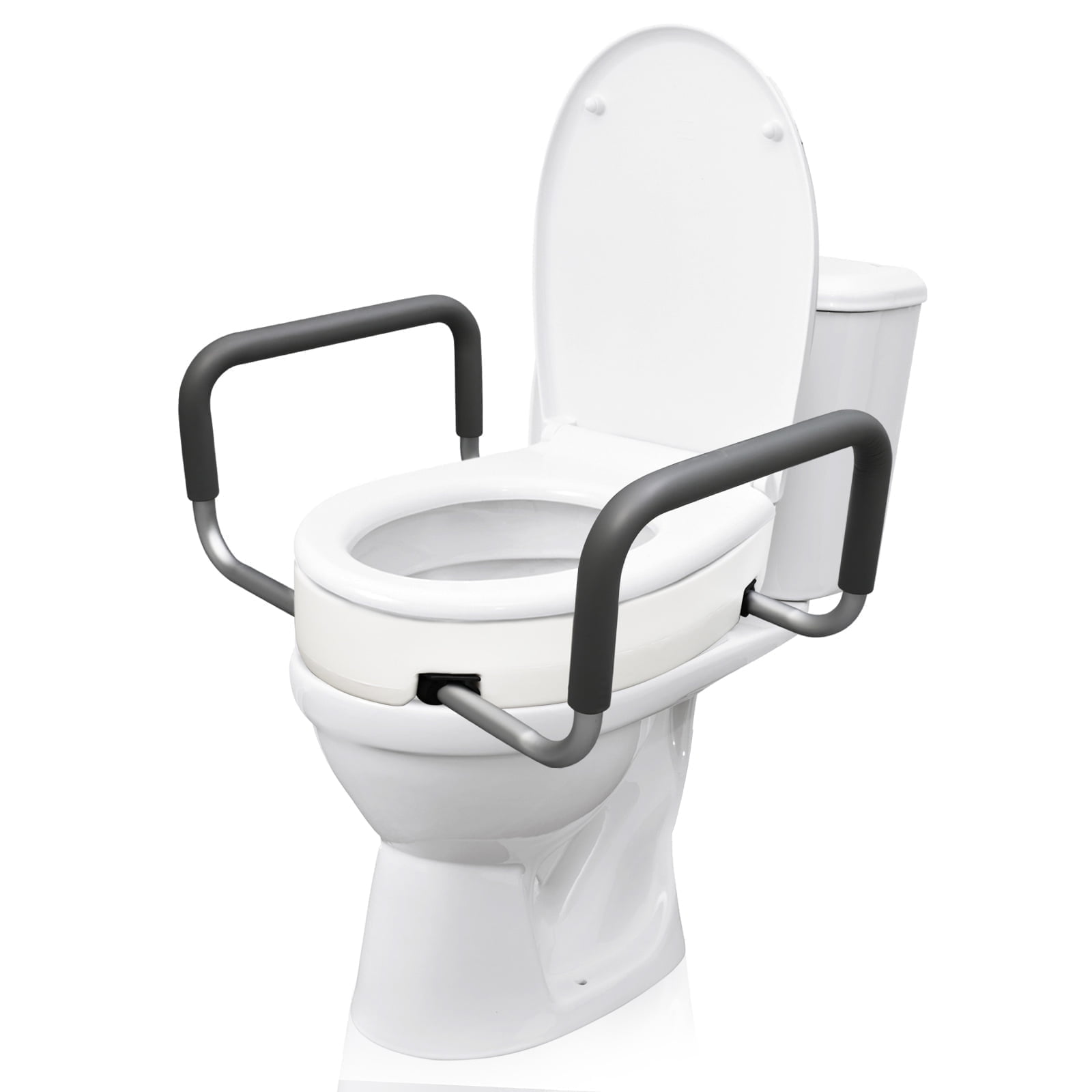 Raised Toilet Seat 250lbs, 3.5-inch Raised Toilet Seat with Handles ...